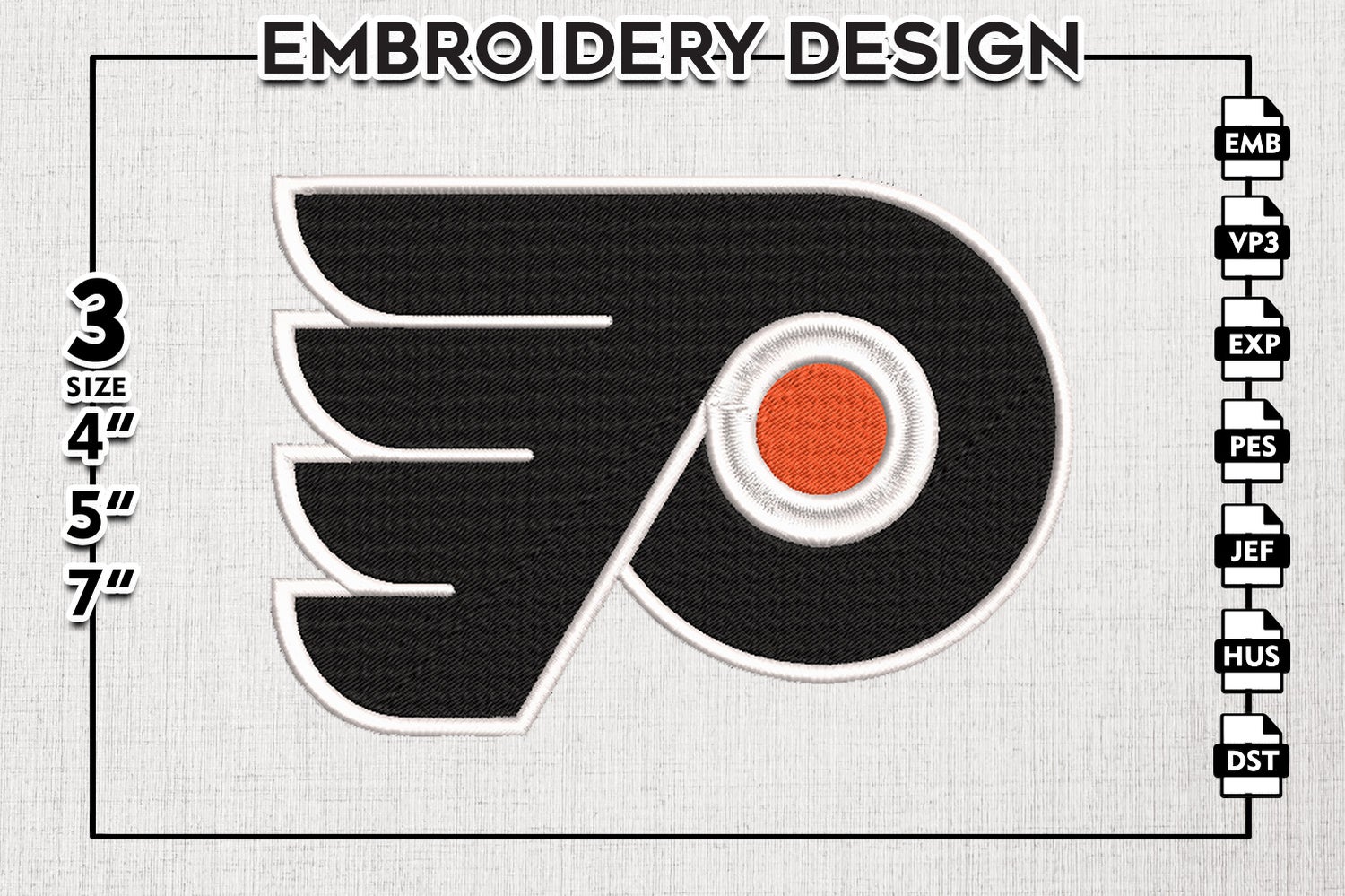 Philadelphia-Flyers Embroidery file, N H L teams Embroidery Designs ...