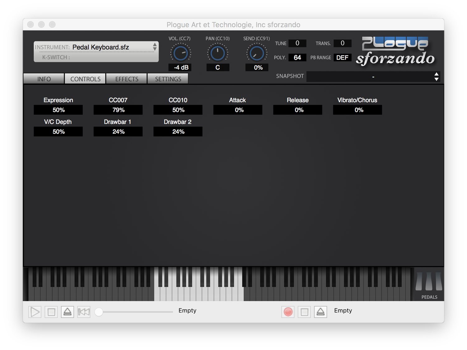 HamOrg (Drawbar Organ) [SFZ Sample Library]
