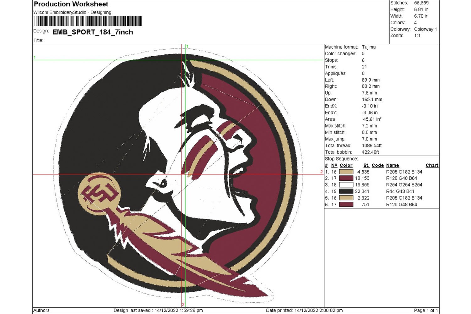 Florida State Seminoles Football Team Embroidery file, NCAAF teams ...