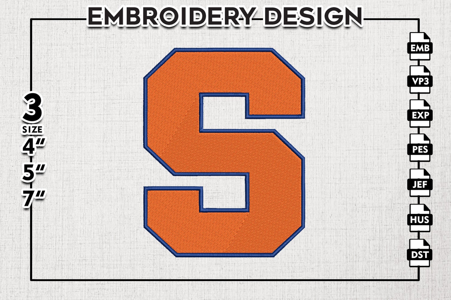 Syracuse Orange Football Team Embroidery file, NCAAF teams Embroidery ...