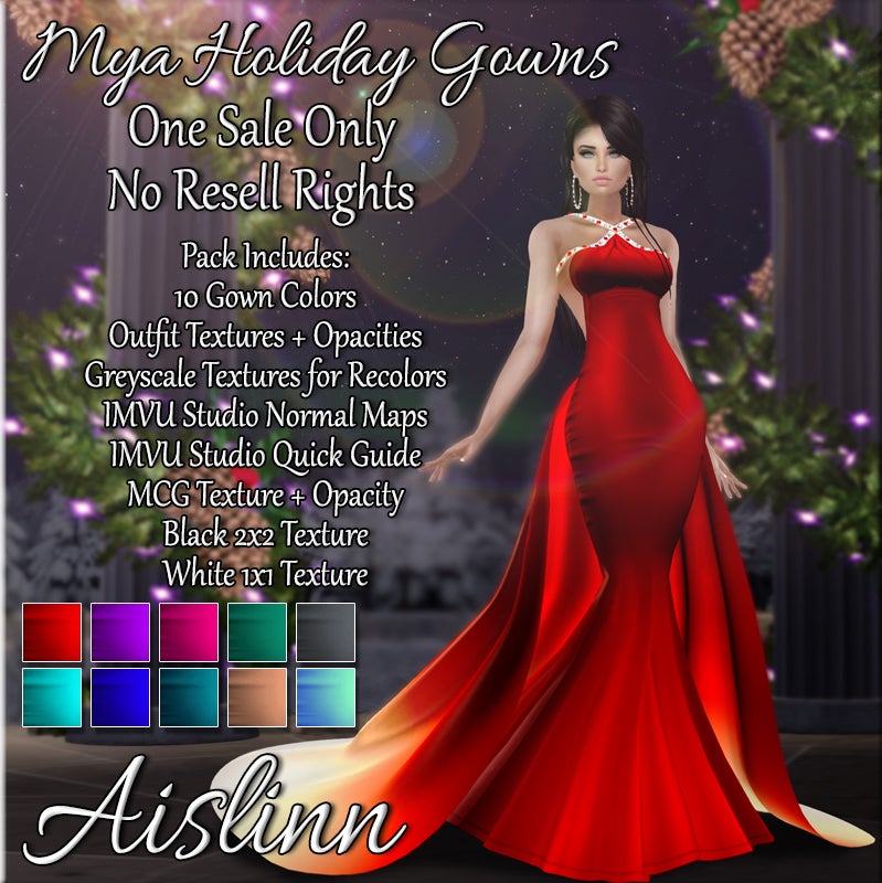 Mya Holiday Gown Textures for IMVU by Aislinn - Payhip