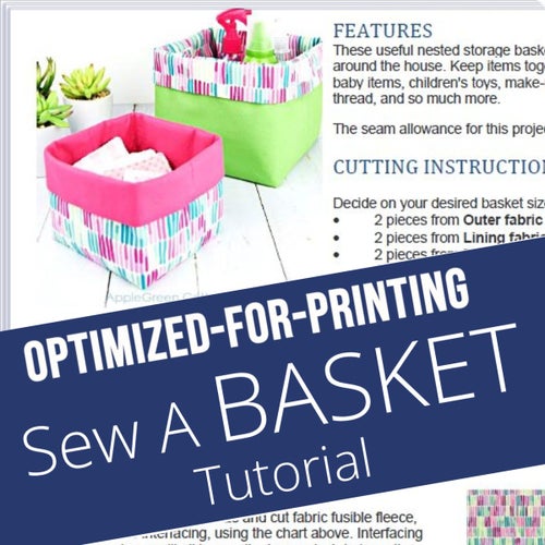 Expandable Storage Bag - Printable Tutorial PDF