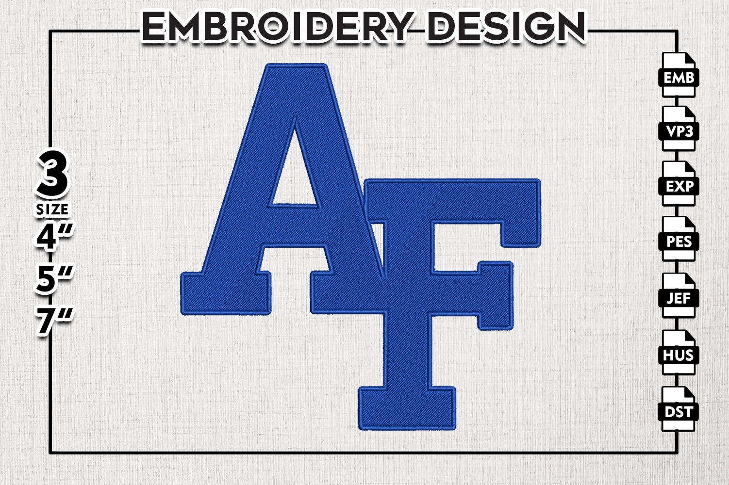 Air Force Falcons football Team Embroidery file, NCAAF teams Embroidery ...