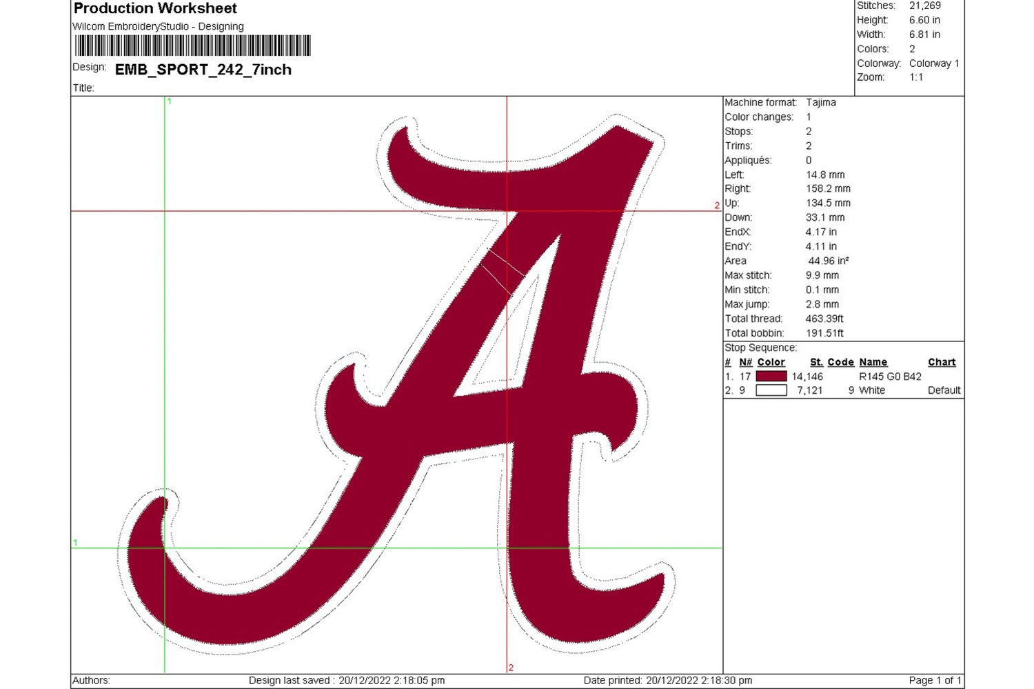 Alabama Crimson Tide Football Team Embroidery file, NCAAF teams ...