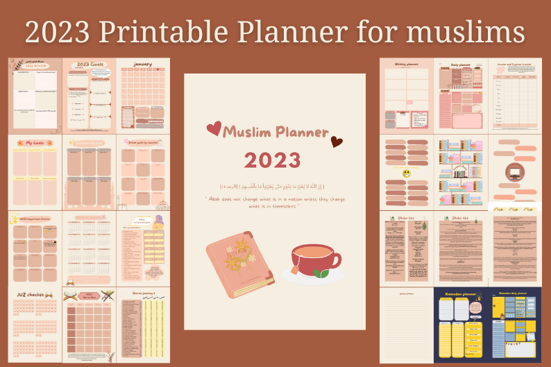 2023 muslim planner | A4 Printable Islamic planner | Yearly,Monthly ...