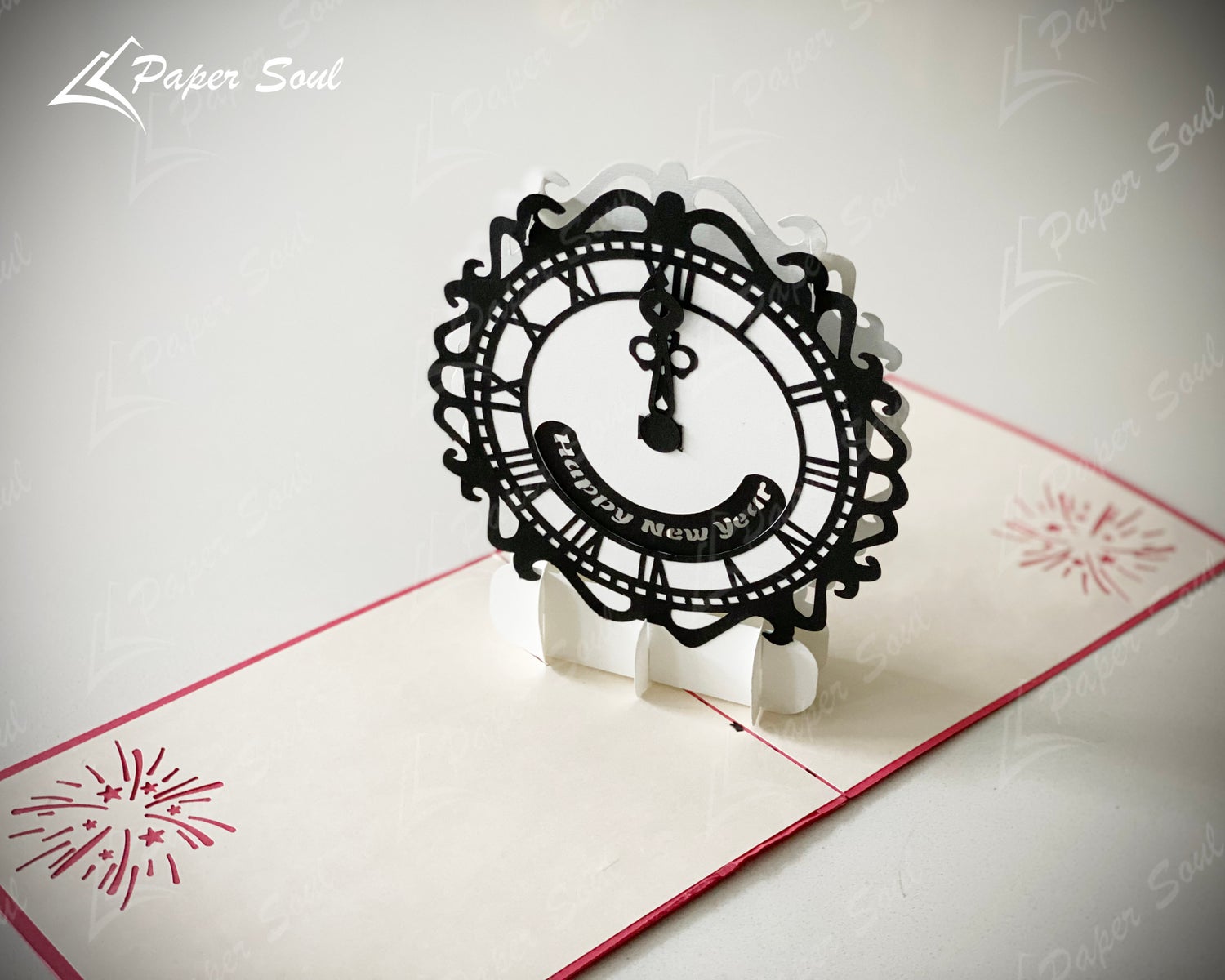 Happy new year pop-up card template - Payhip