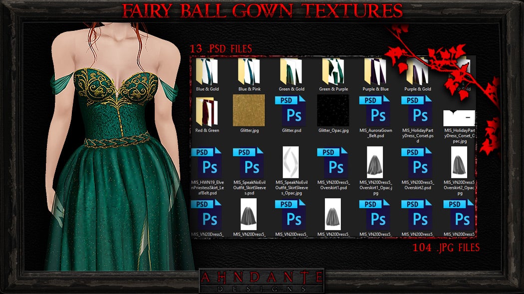 Asphodel Gown Textures - Payhip