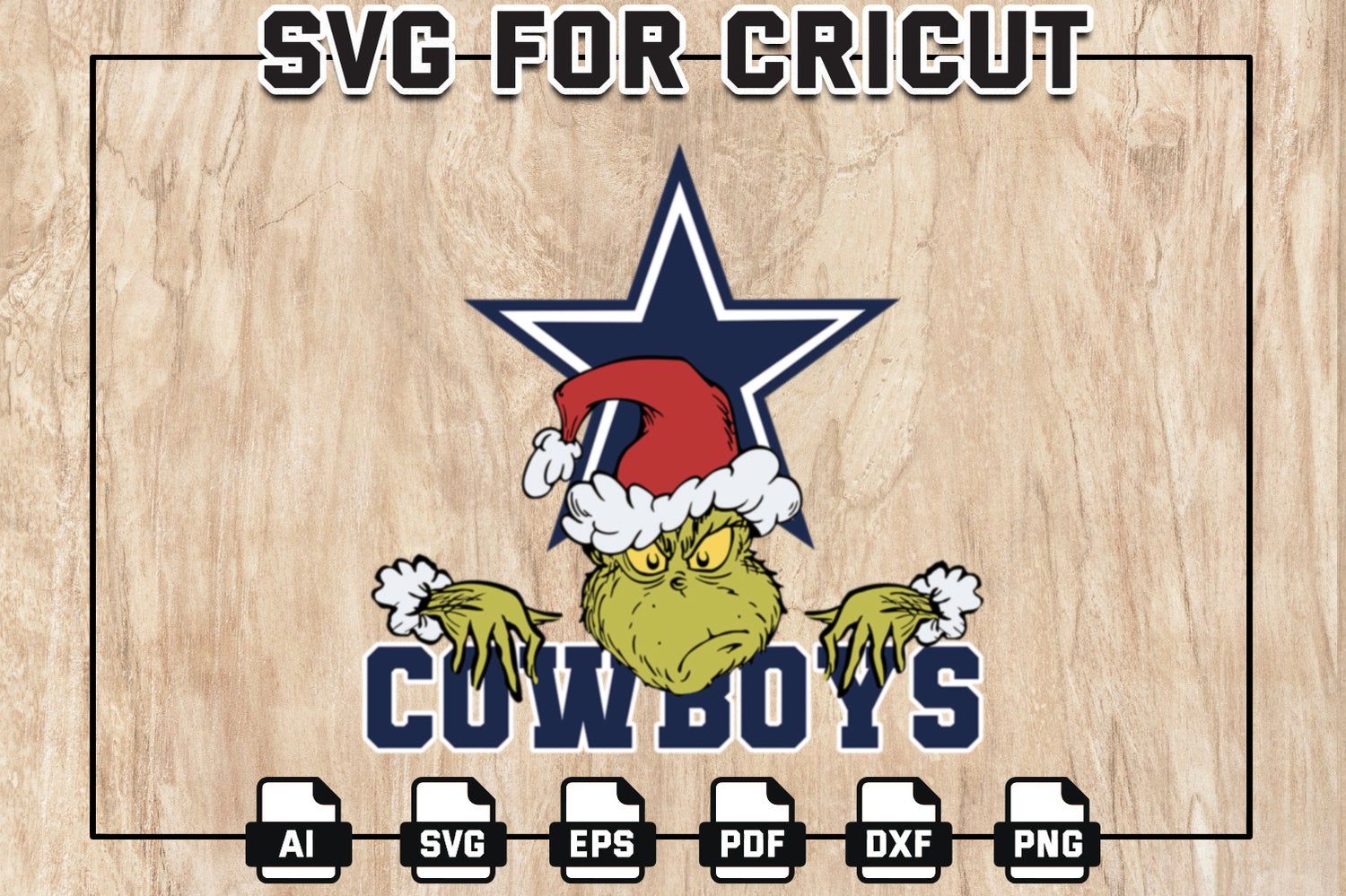 NFL Grinch Dallas Cowboys SVG, Grinch svg, NFL SVG Design, Cowboys SVG ...