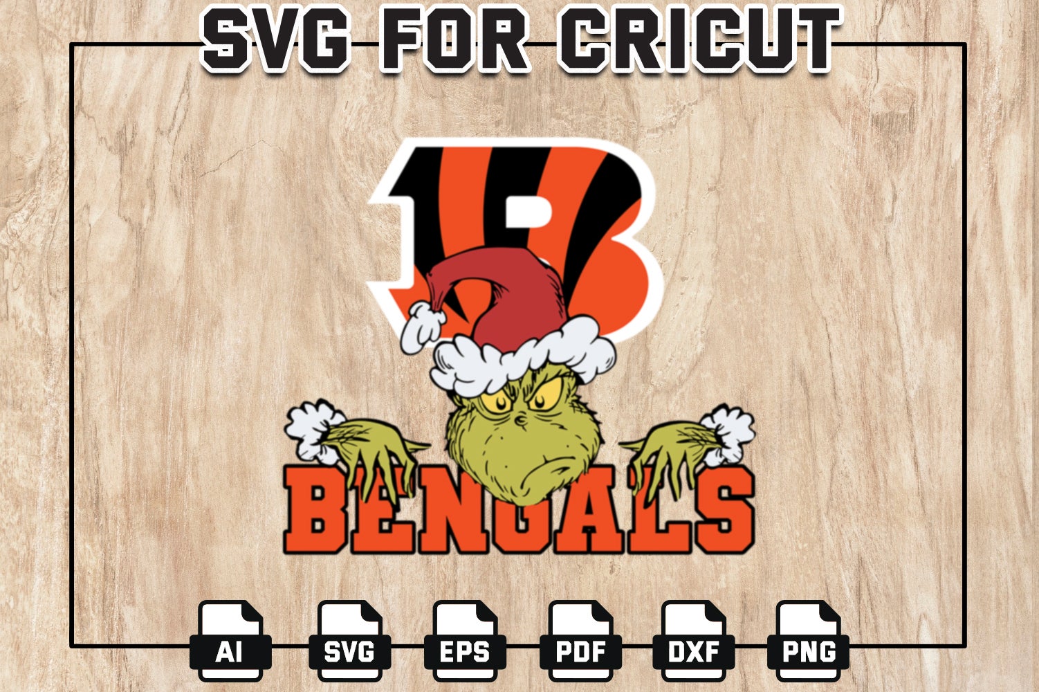 NFL Grinch Cincinnati Bengals SVG, Grinch svg, NFL SVG Design, Bengals ...