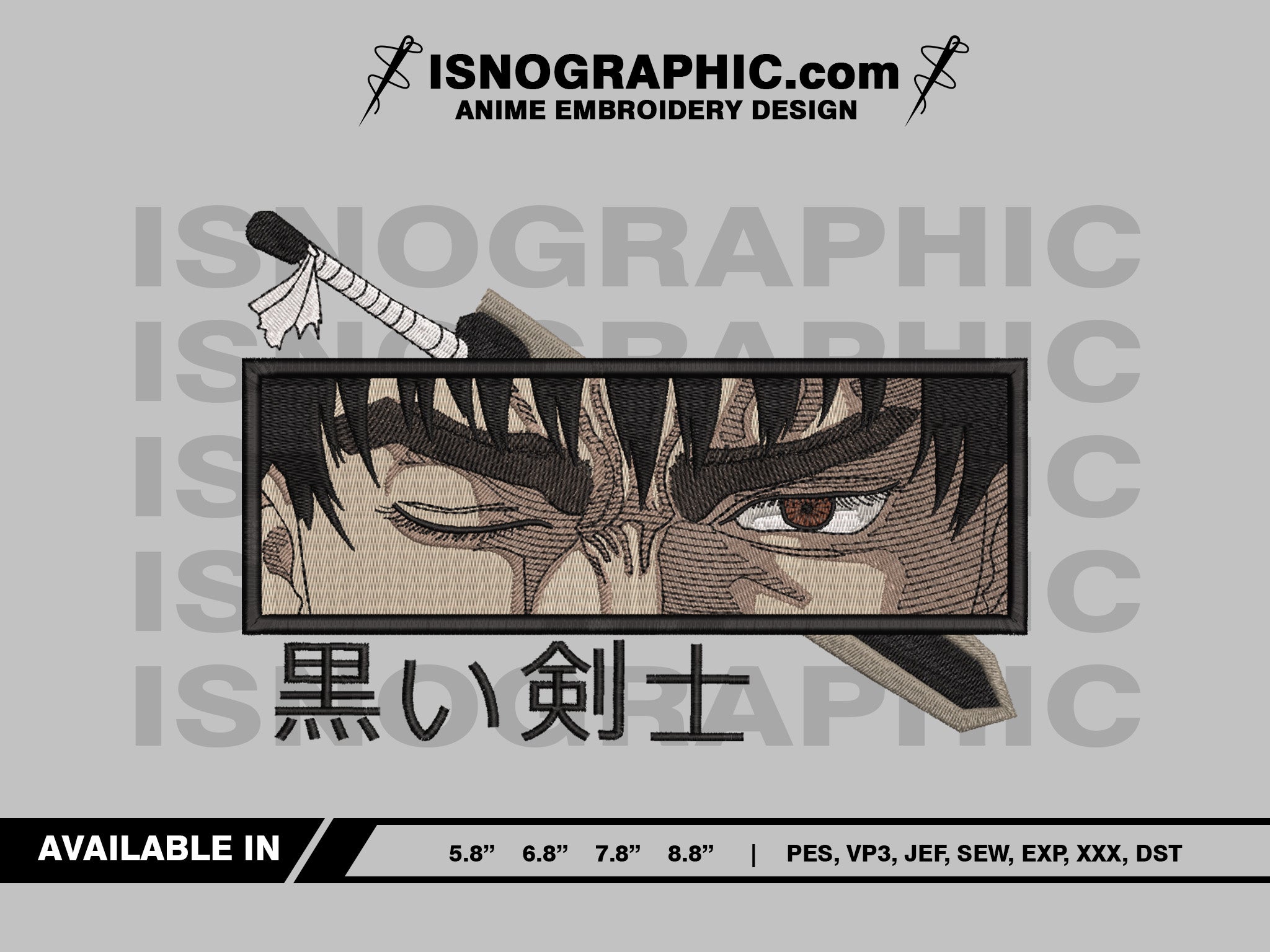 Anime inspired embroidery design files