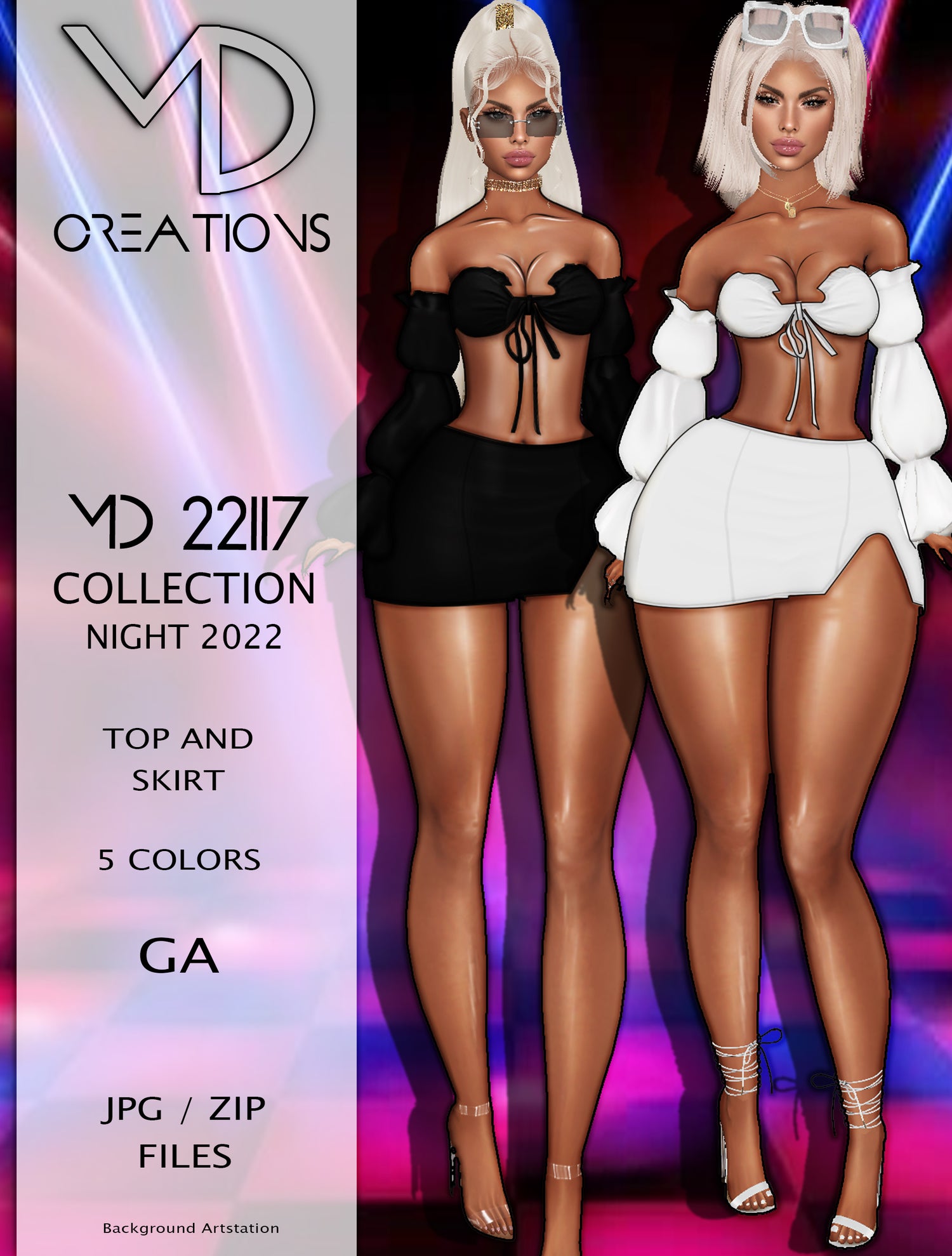 MD 22117 - Top and Skirt Night - Collection New Year - IMVU - Payhip