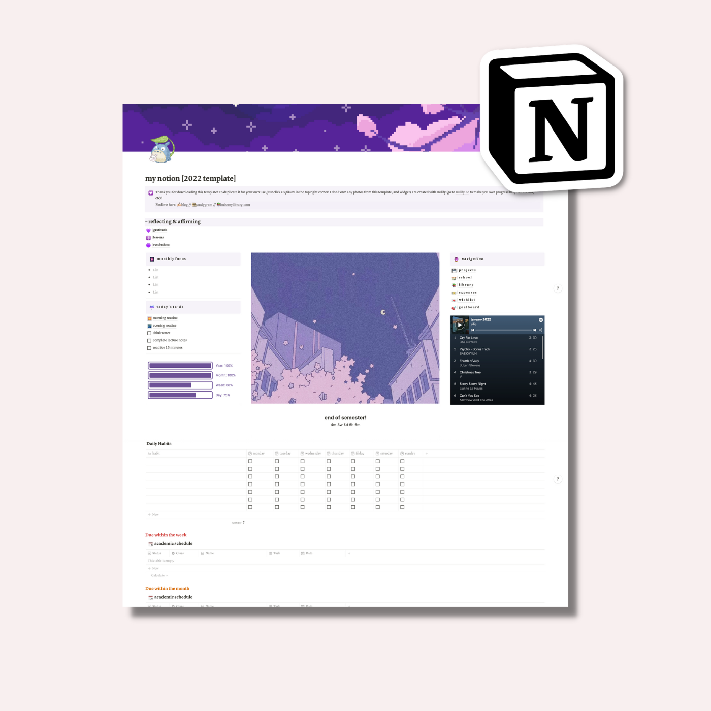 2023 Notion Template For Students - Payhip