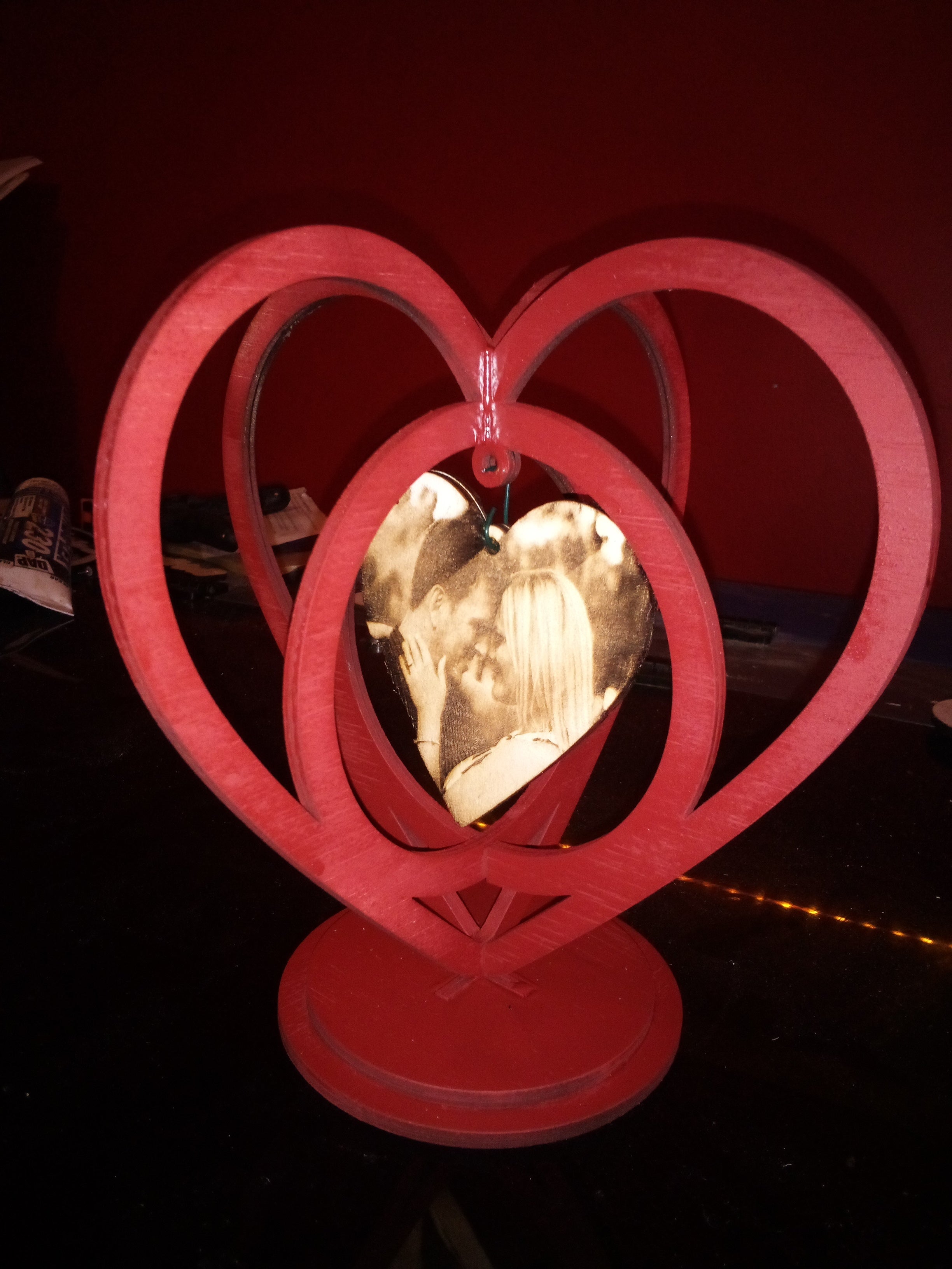 Reviewing Digital file only........Valentine heart photo frame sculpture - Payhip