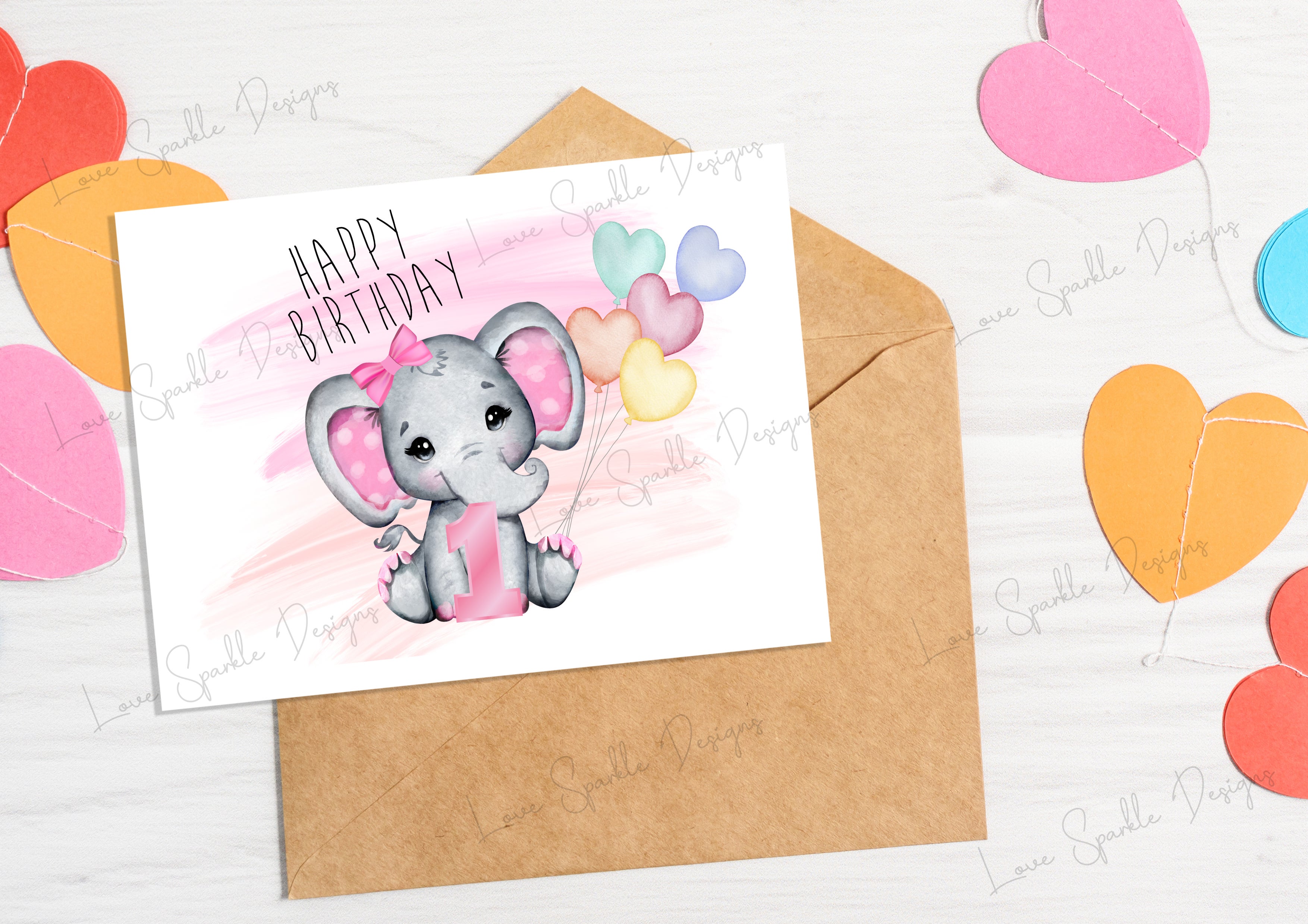 Pink elephant birthday numbers - Payhip