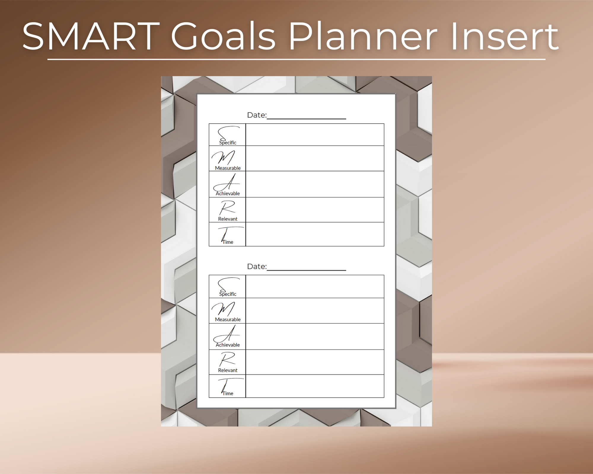 SMART Goals Planner Insert - Digital Download in sizes A4, A5, A6, and ...