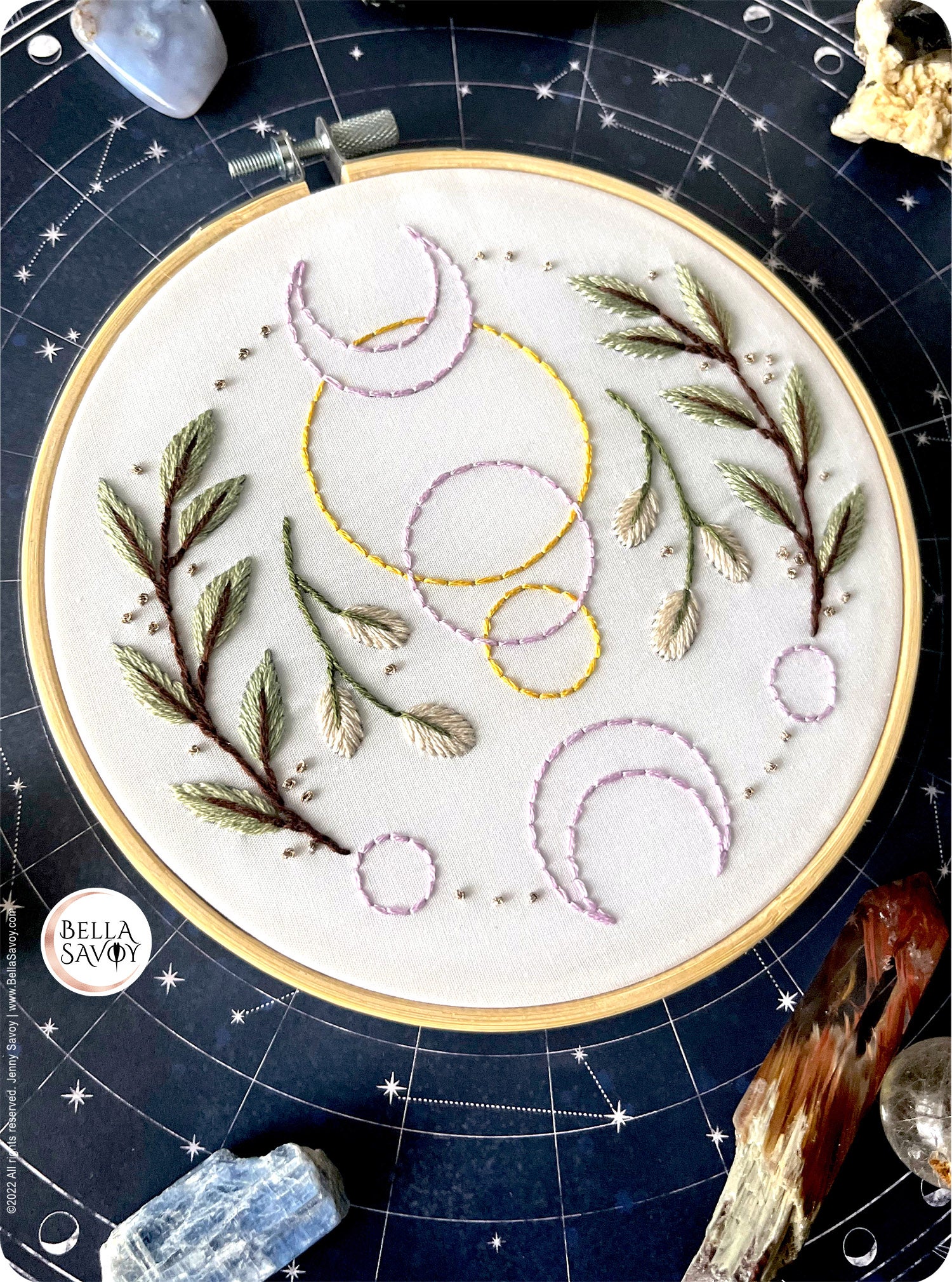 Moons Embroidery Pattern PDF - Payhip