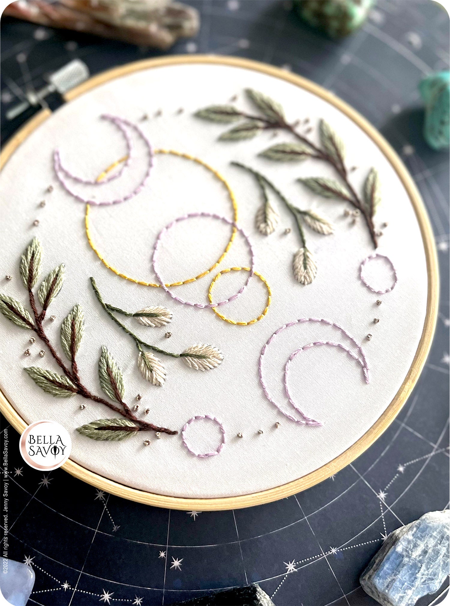 Moons Embroidery Pattern PDF - Payhip