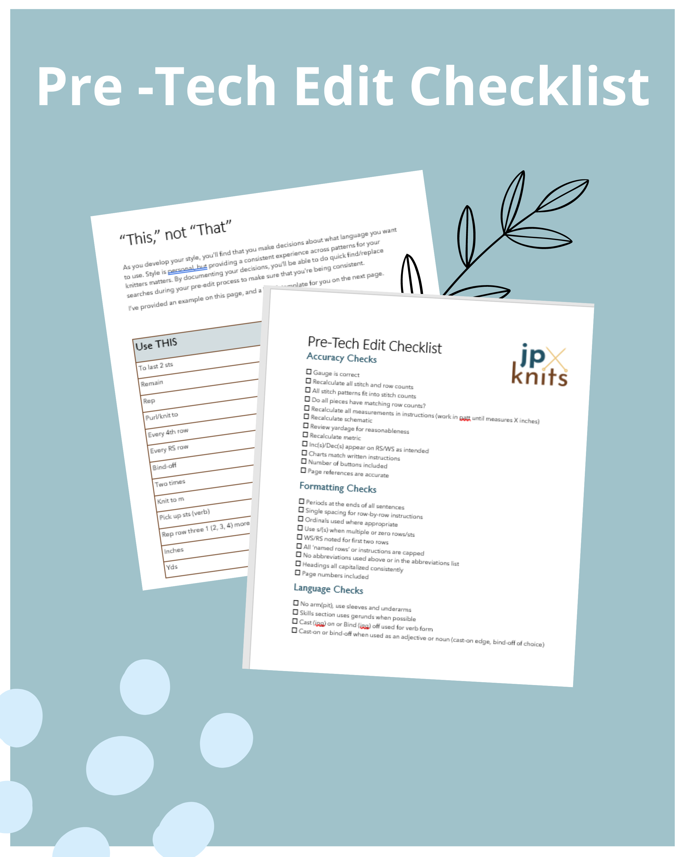 Pre Tech Edit Checklist [for Designers] - Payhip