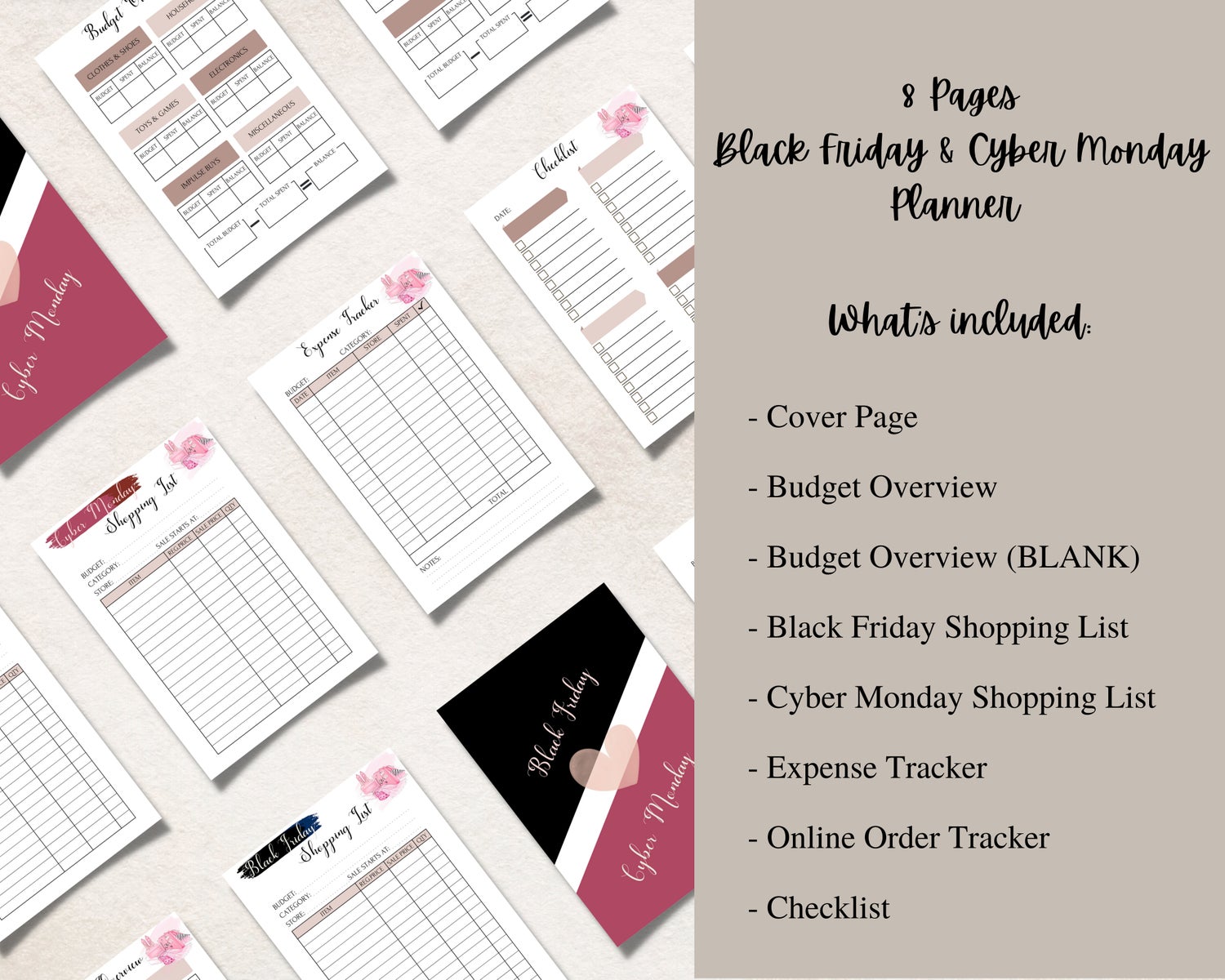 Shopping Planner (Black Friday & Cyber Monday version) - Payhip
