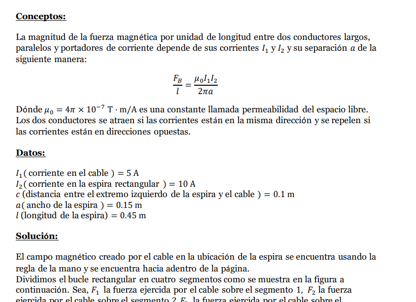 En la figura P30.17, la corriente en el alambre largo y recto es igual ...