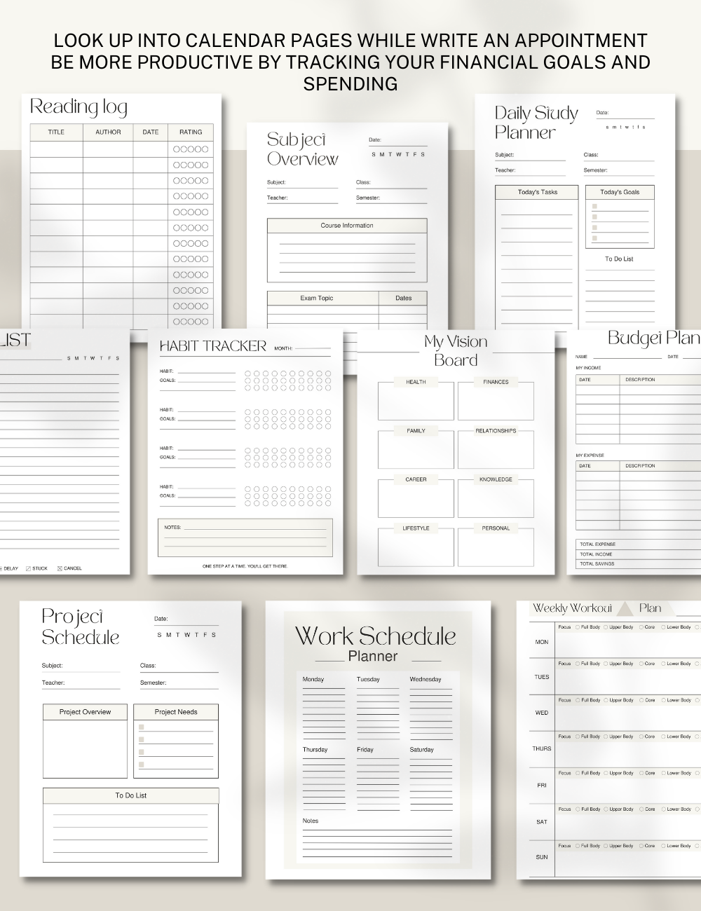 The Ultimate Life Planner Printable Bundle | Daily Planner | Weekly ...