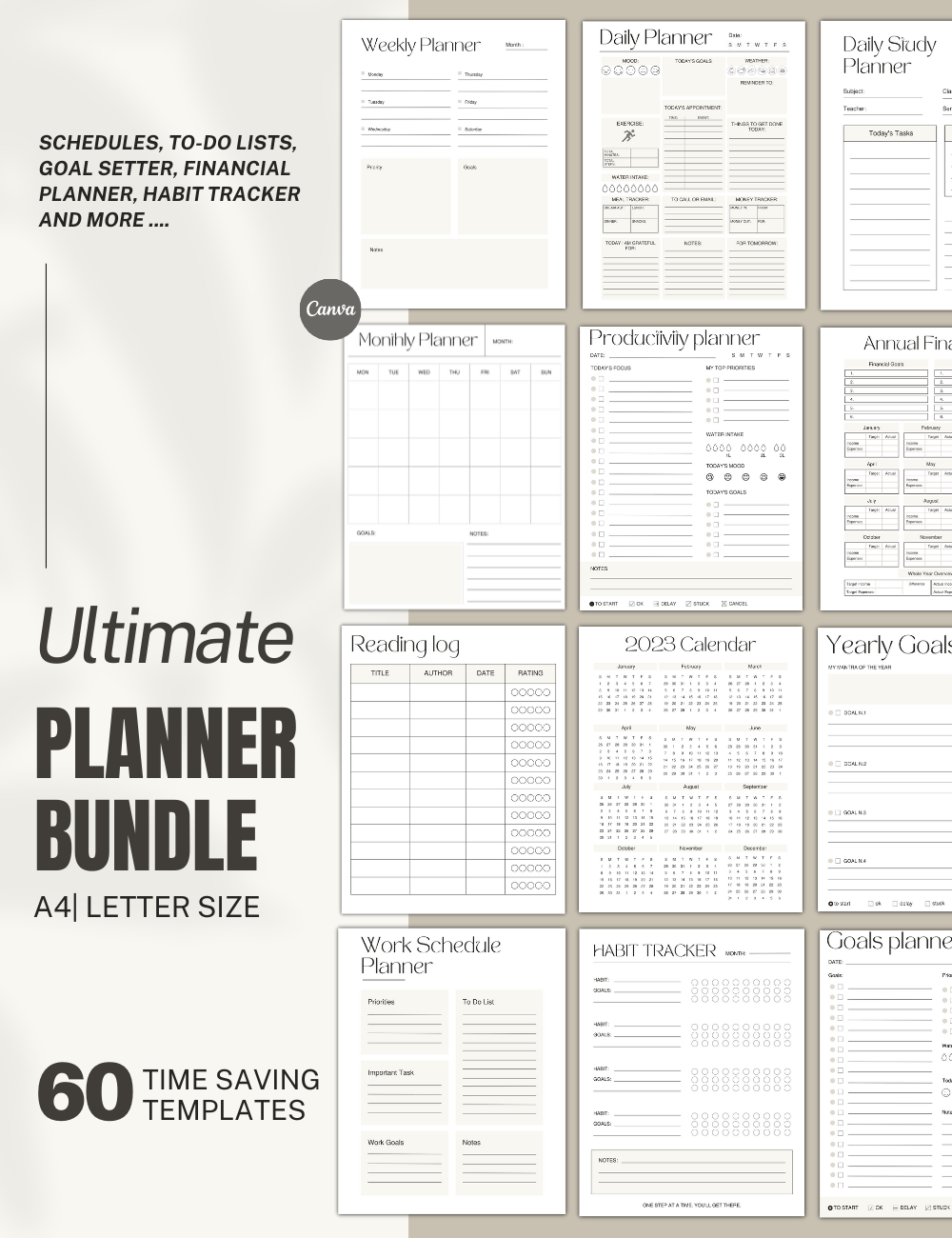 The Ultimate Life Planner Printable Bundle | Daily Planner | Weekly ...