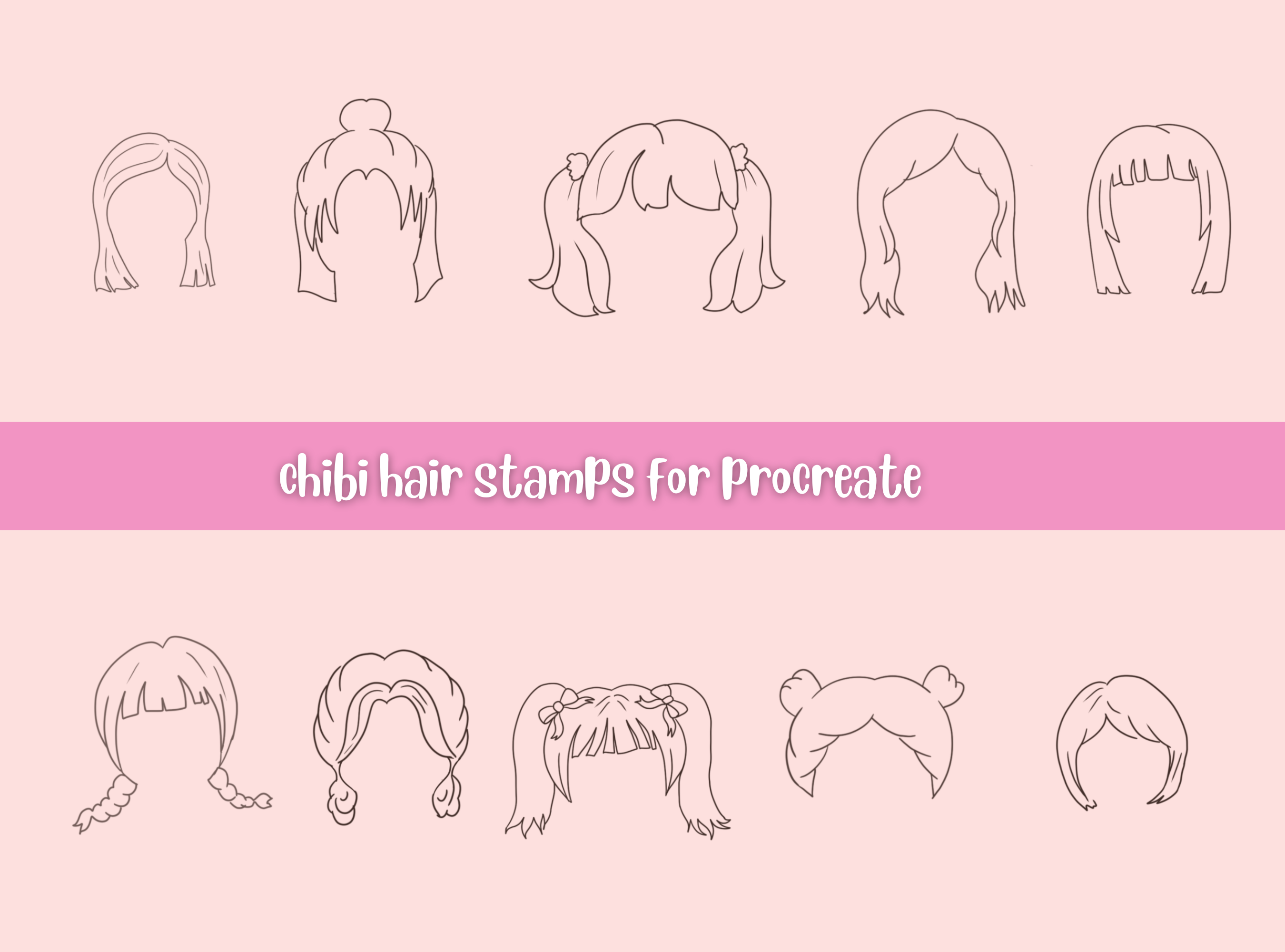 Chibi Hair Stamps for Procreate - Payhip