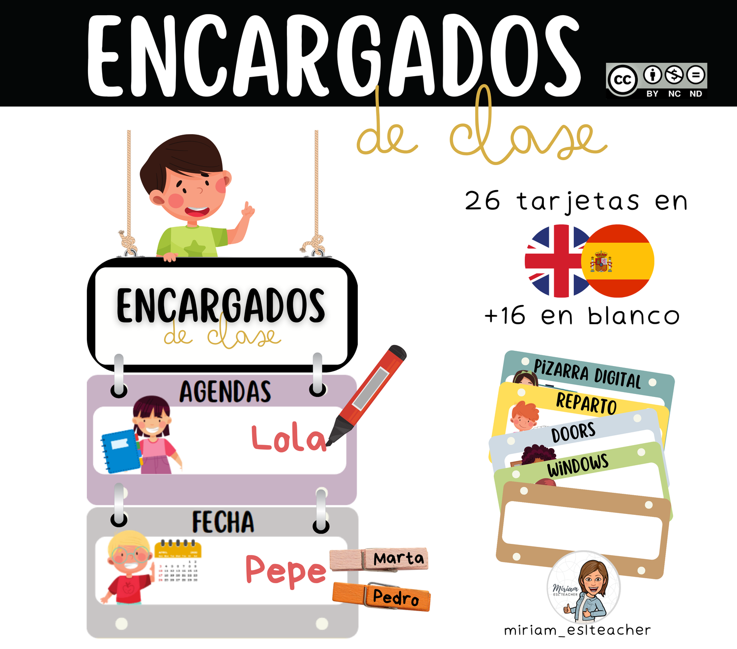 Encargados de clase- Classroom jobs - Payhip