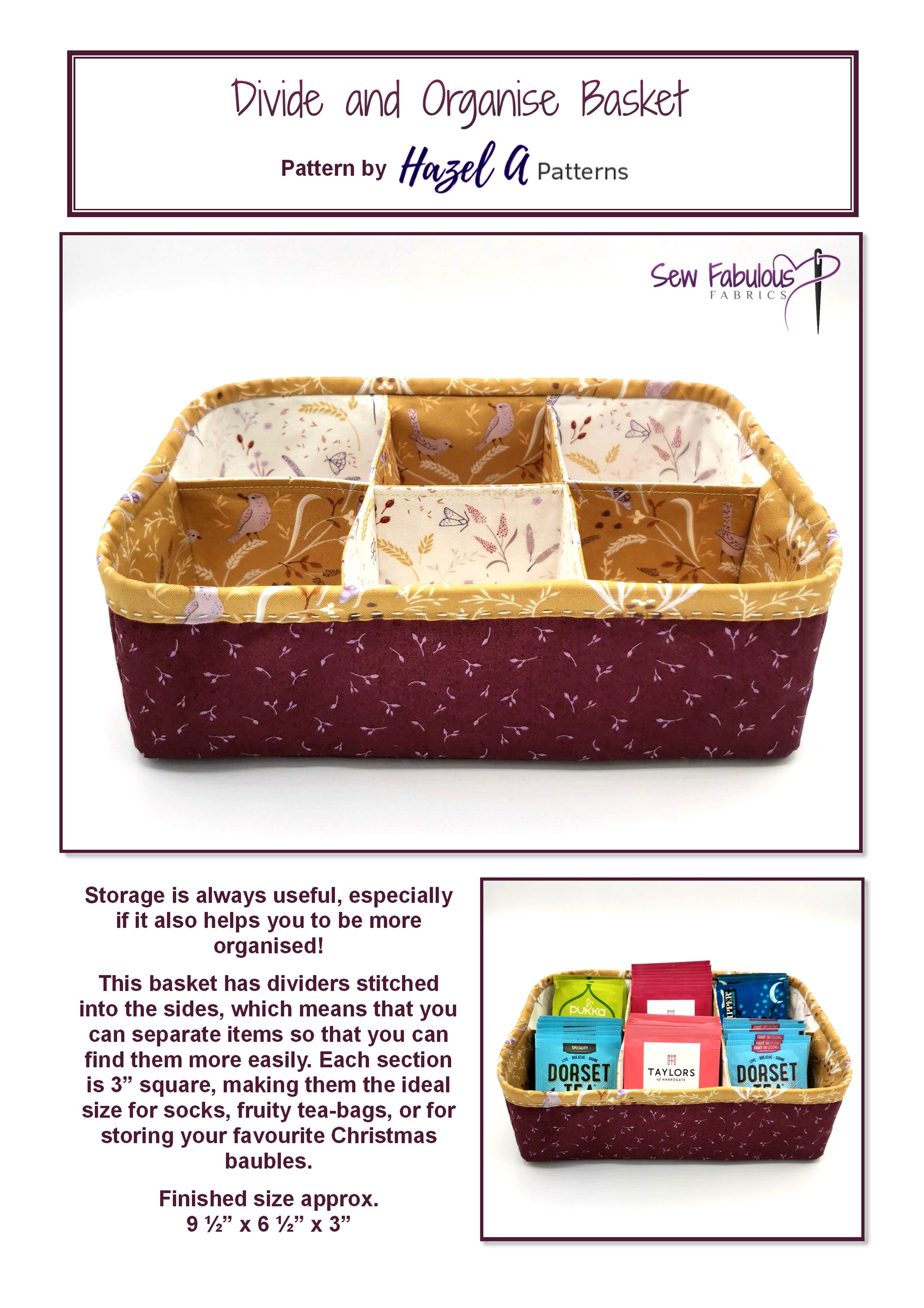Divide and Organise Basket PDF Pattern - Payhip
