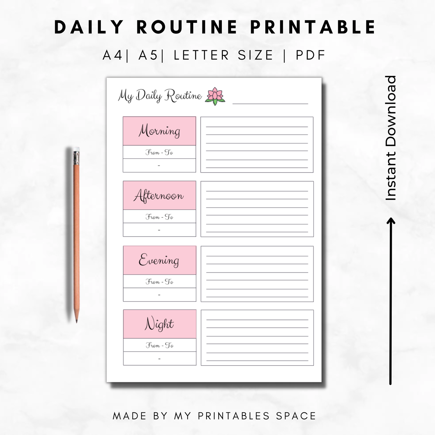 Daily Planner | Daily Planner 7 days | Daily Planner Printable | Daily ...