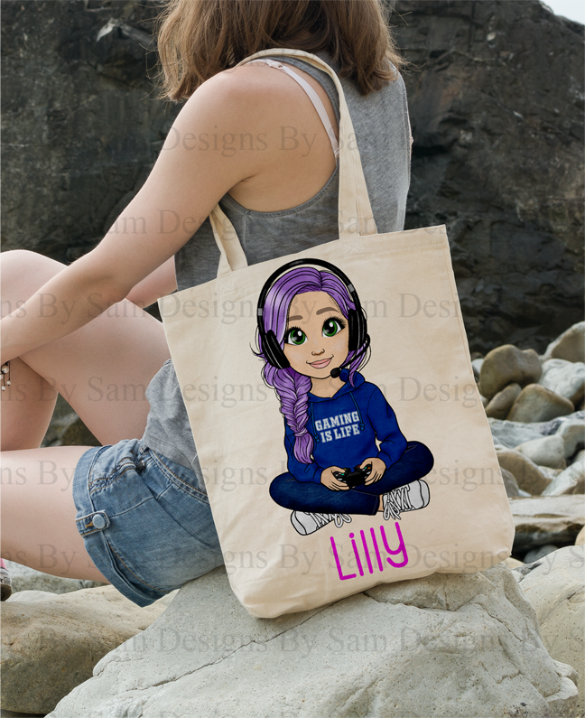 Lilly - Gamer Girl - Blue Hoodie - Payhip