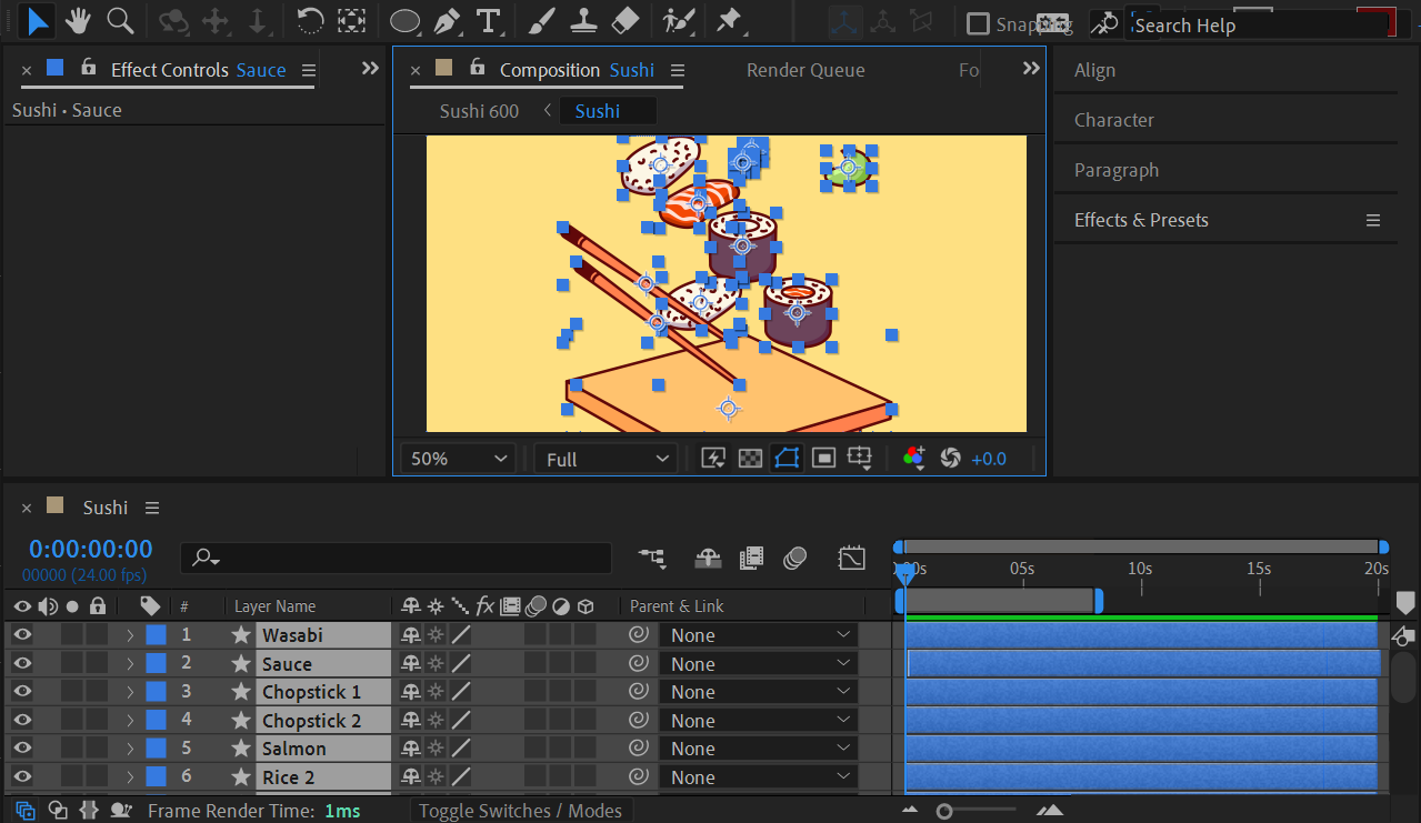 Sushi Illustration AE Project file - Payhip