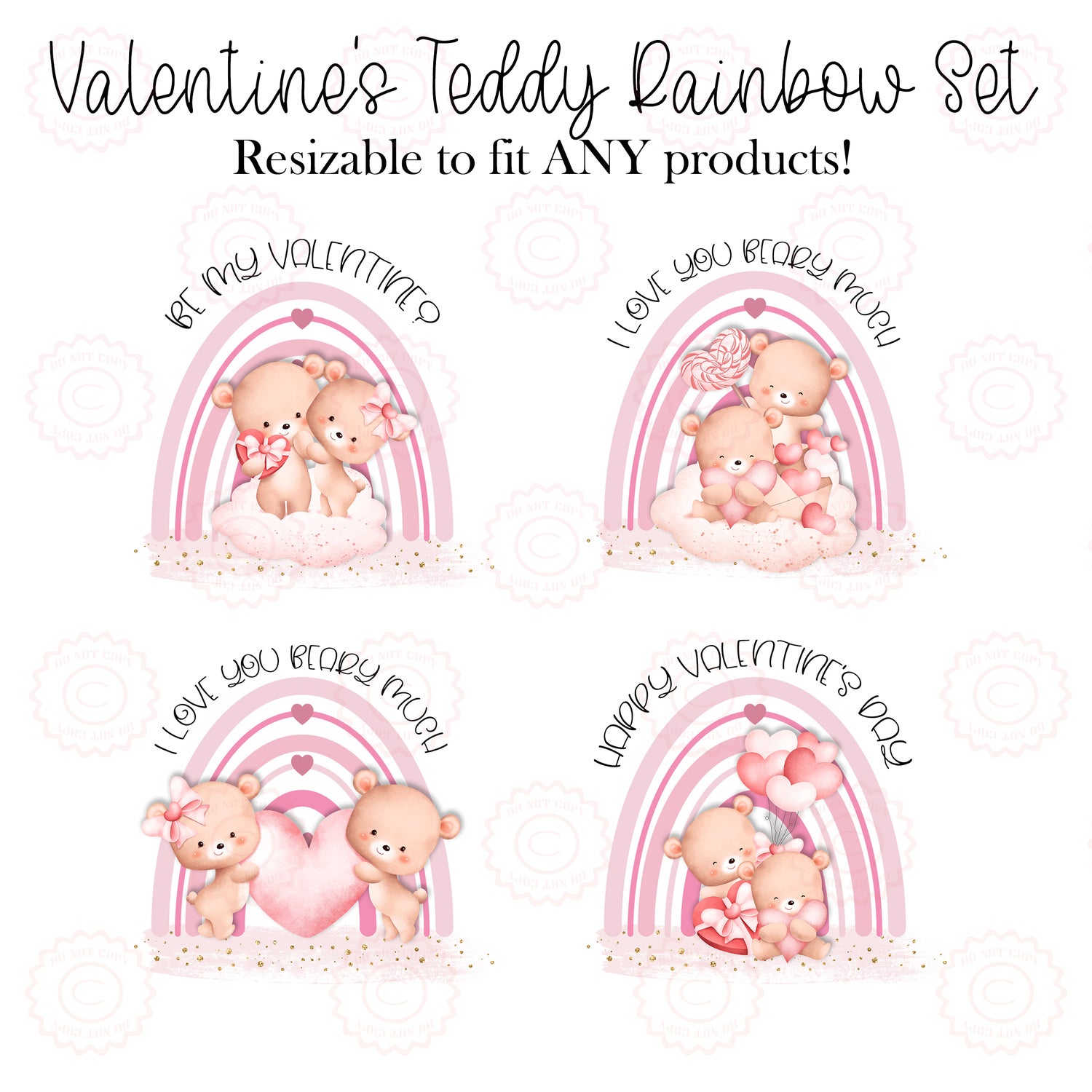 Valentine's Teddy Rainbow Set - Payhip