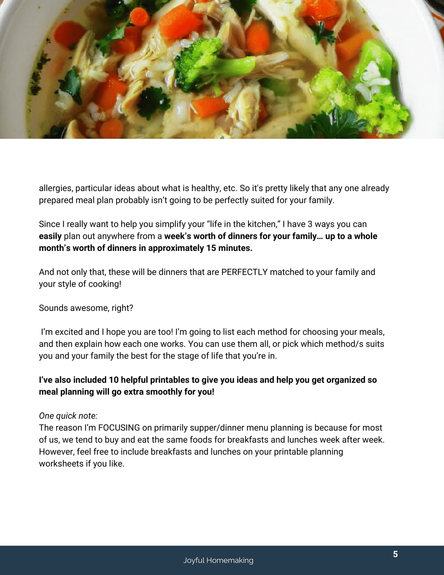 36 Page Fast Dinner Planning E-booklet - Payhip