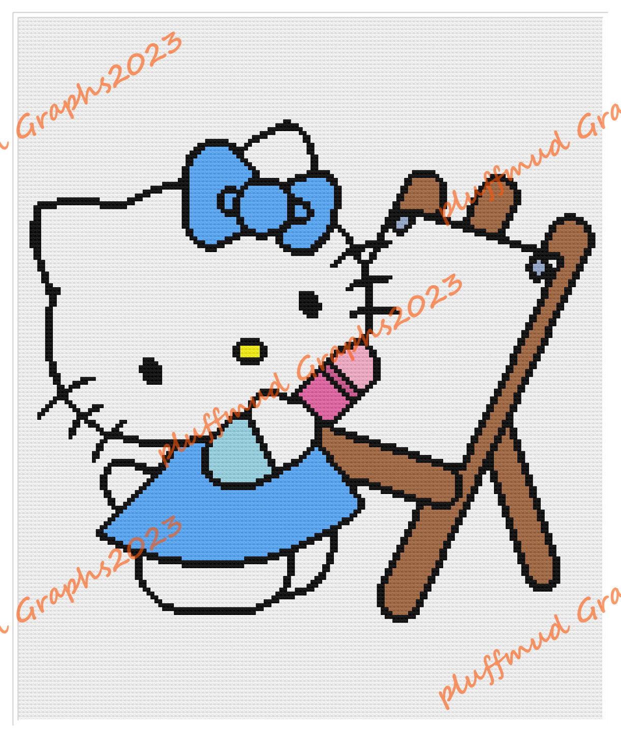 Hello Kitty with Easel SC -150x180 - Payhip