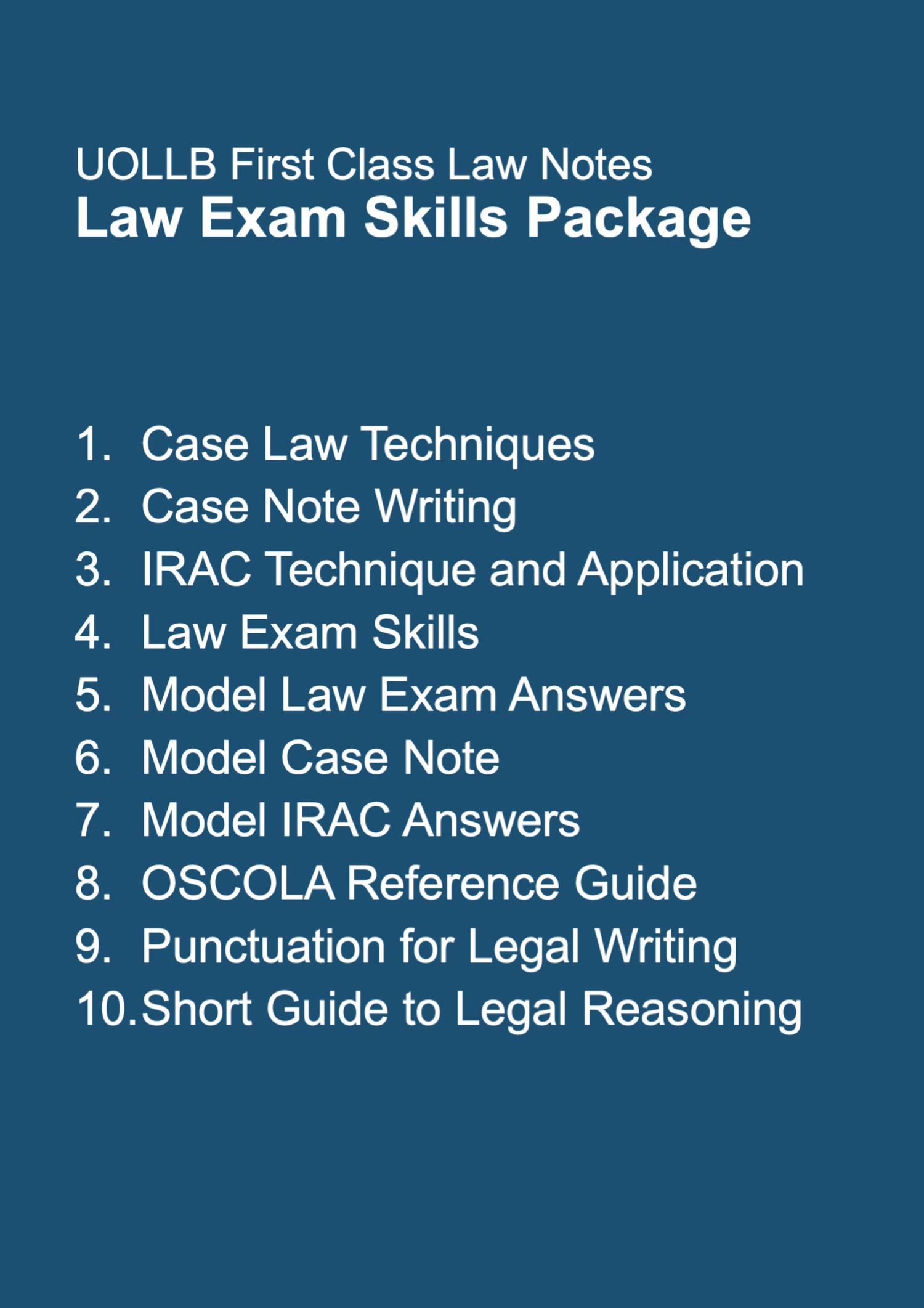 UOLLB First Class Law Notes