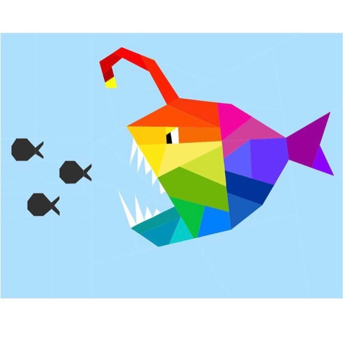 Geometric Anglerfish Paper Pieced Pattern - Payhip