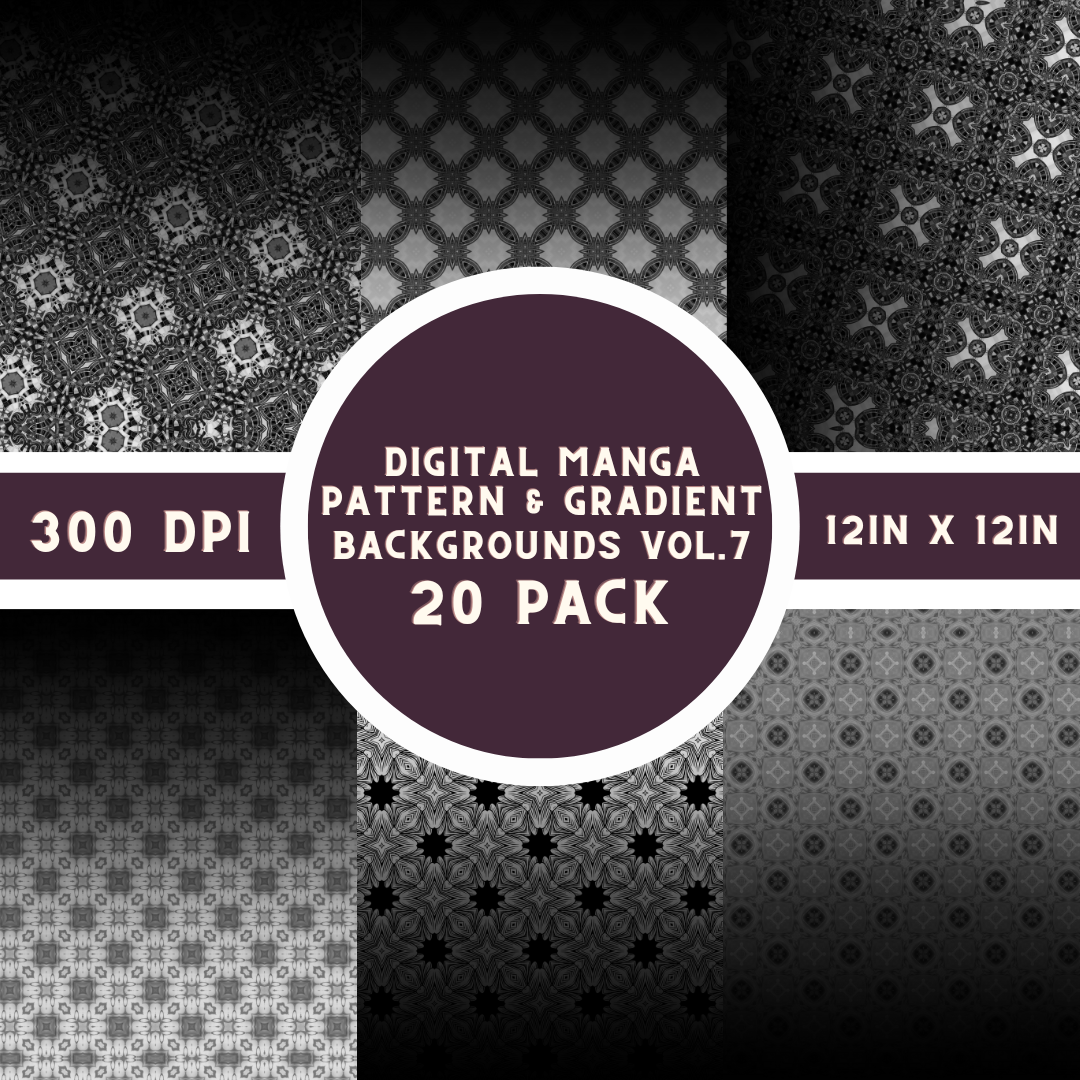 20 Pack of Digital Manga Gradient Backgrounds - 12in x12in - Vol.7 ...