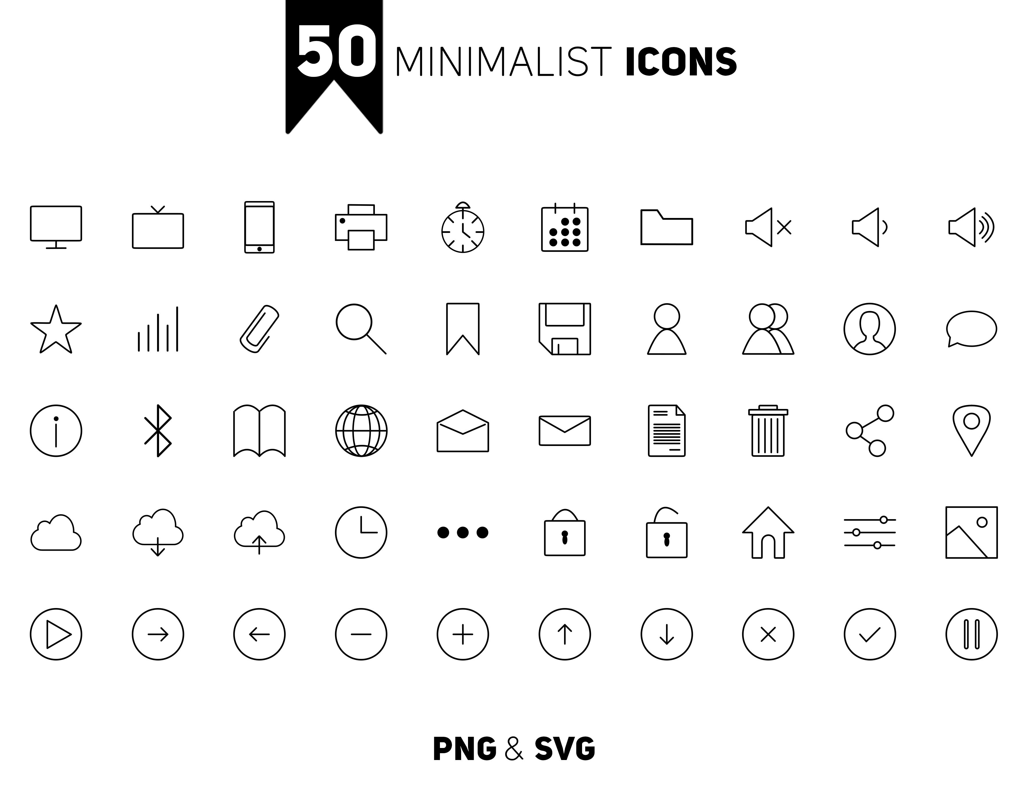 Minimalist Icon set - Payhip