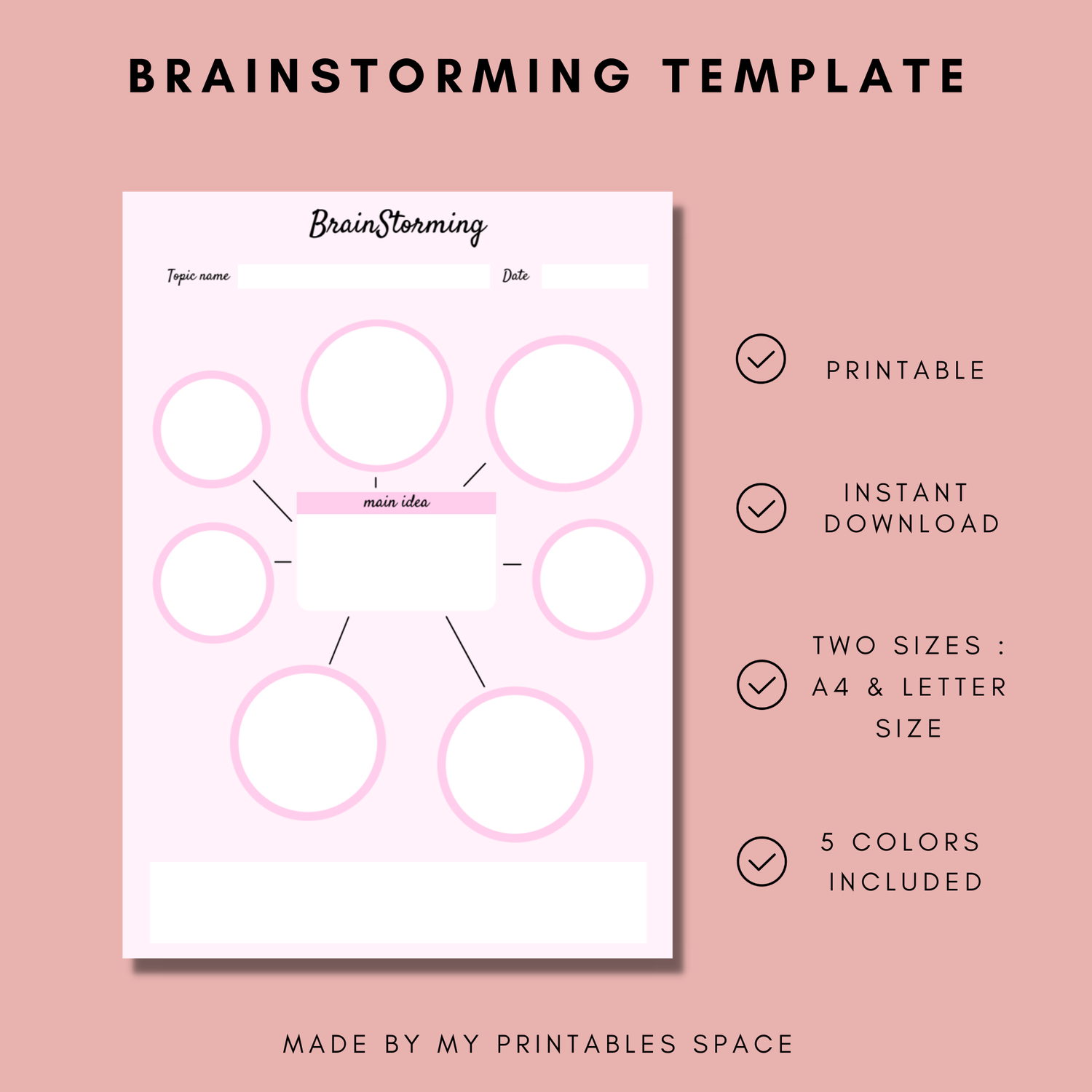 Student Terms & Definitions Tracker Printable | Key Terms Study Guide | Definitions Tracker ...