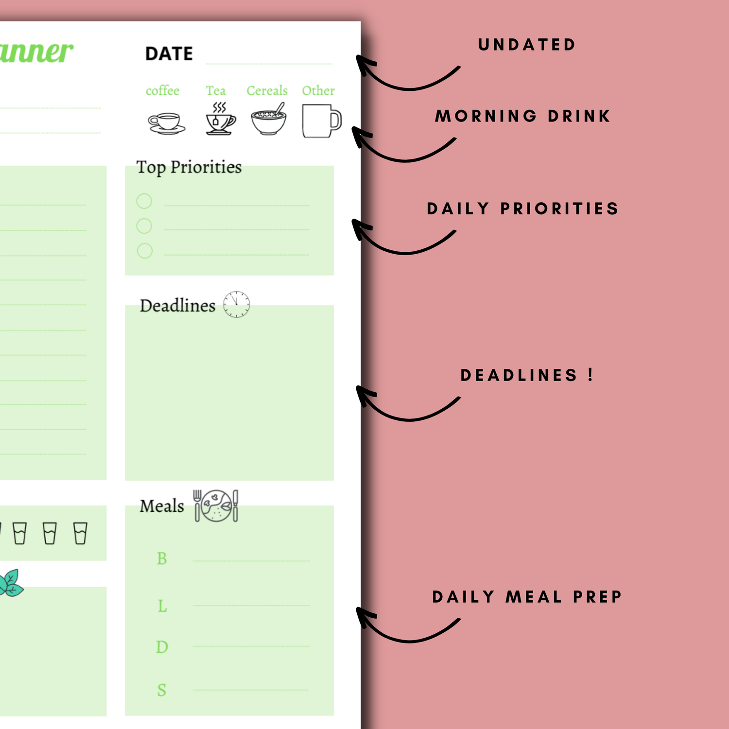 Printable Daily Planner | Daily Schedule | Undated Planner | Cute ...