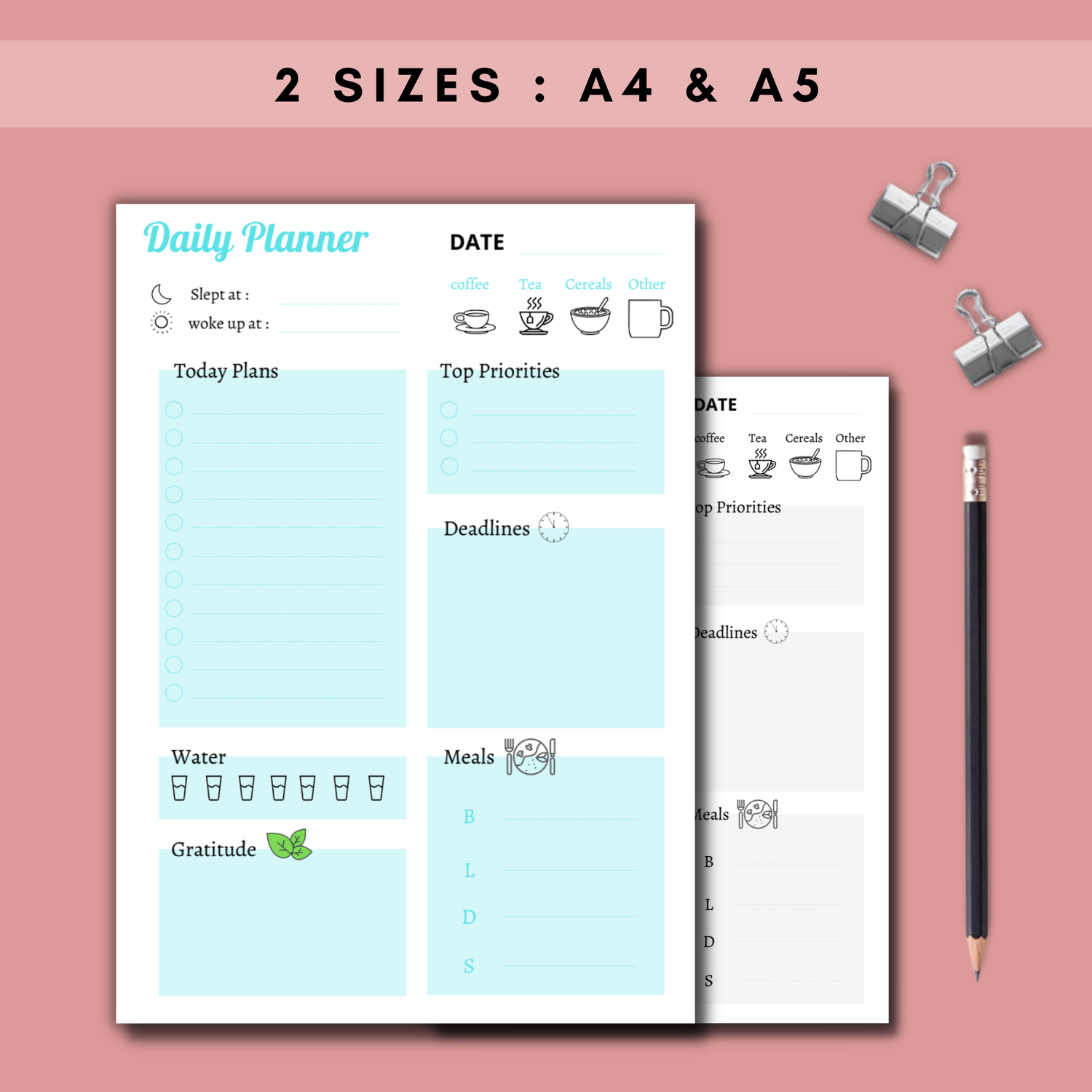Printable Daily Planner | Daily Schedule | Undated Planner | Cute ...