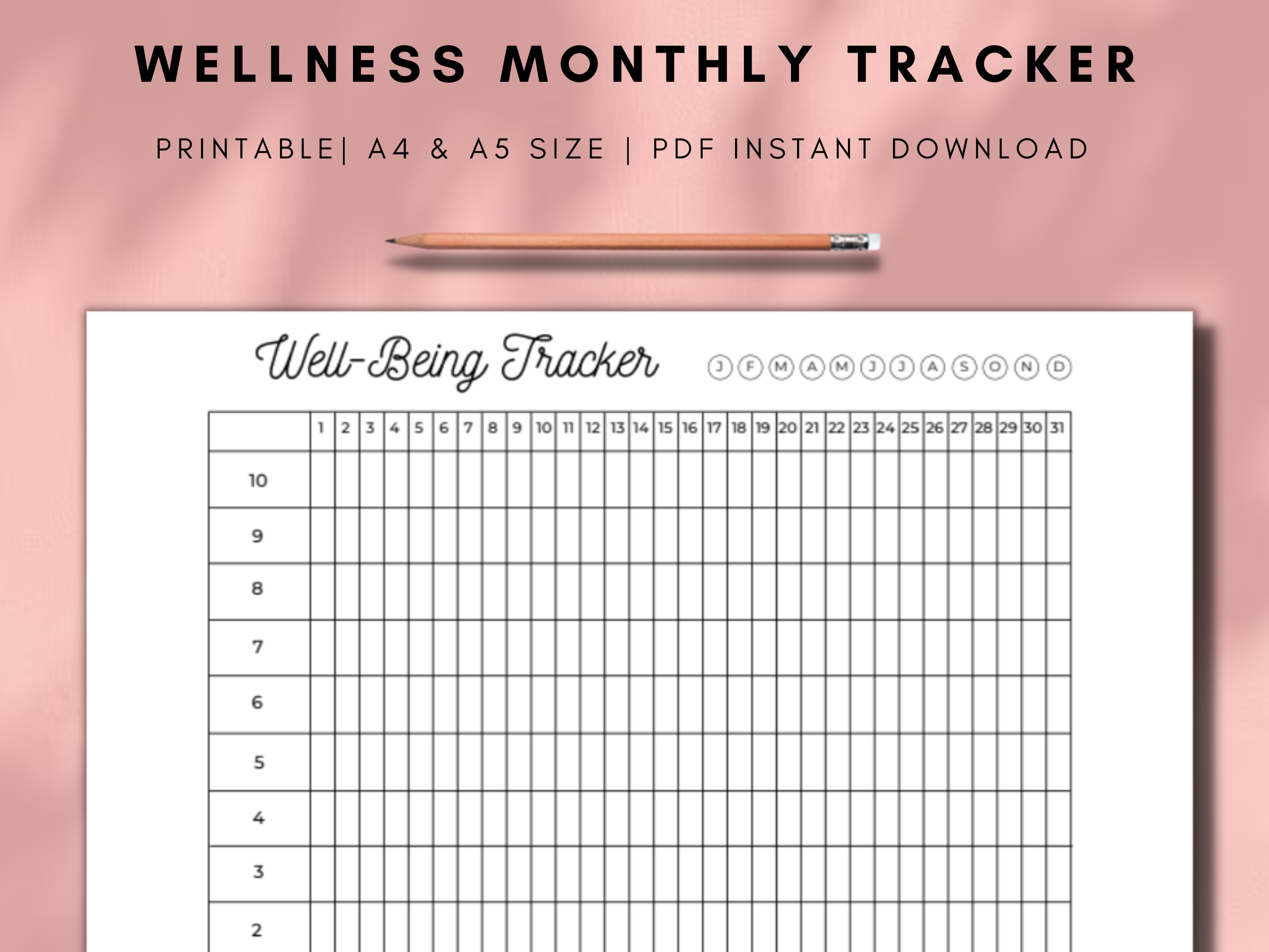 Wellness Planner Printable | Monthly Tracker | Self-care Printable ...