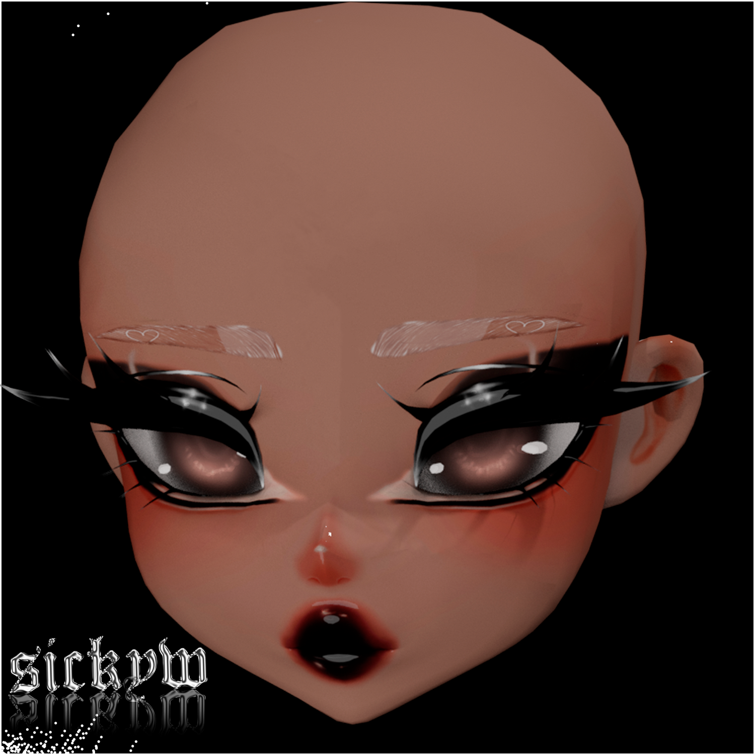 goth makeup texture for bunisu head v2 (4 tones) - Payhip