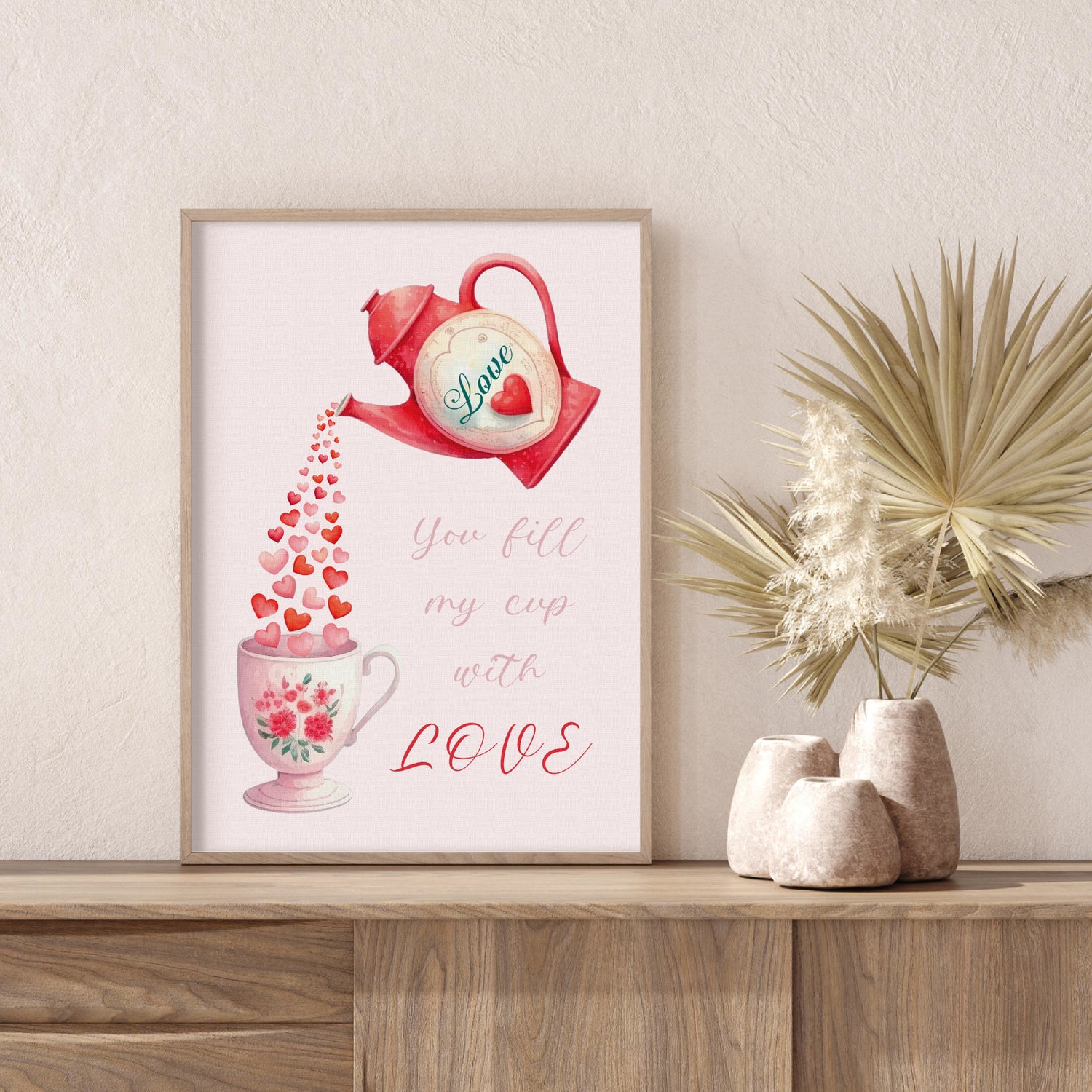 Valentine's Day Wall Art | You Fill My Cup With Love - Payhip