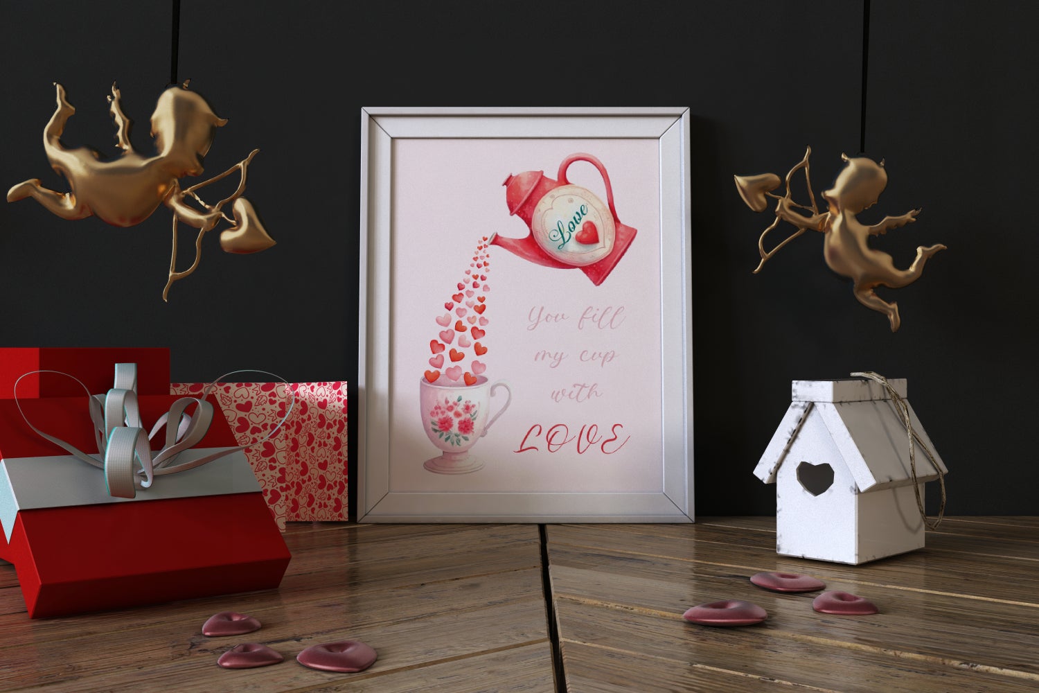 Valentine's Day Wall Art | You Fill My Cup With Love - Payhip