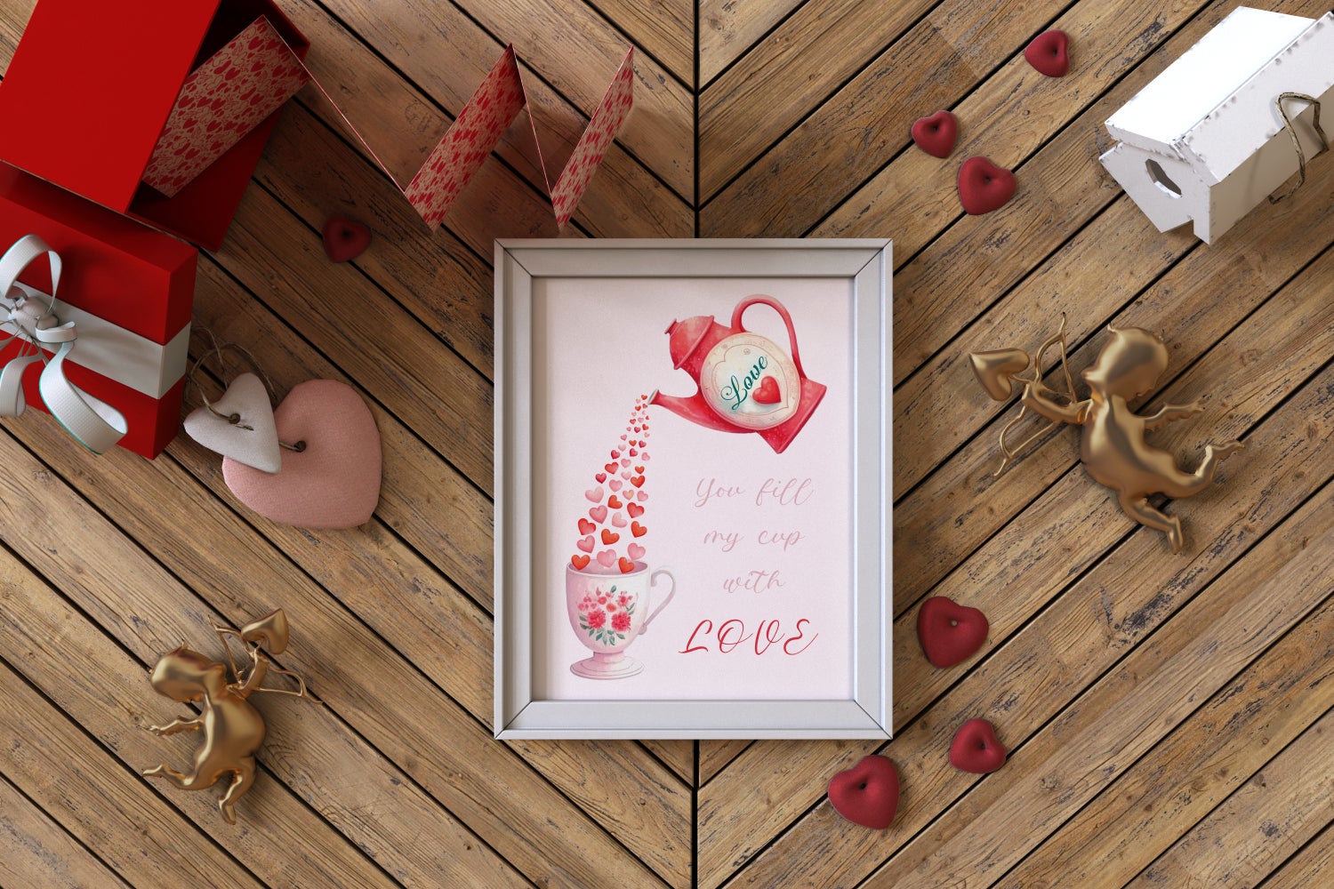 Valentine's Day Wall Art | You Fill My Cup With Love - Payhip