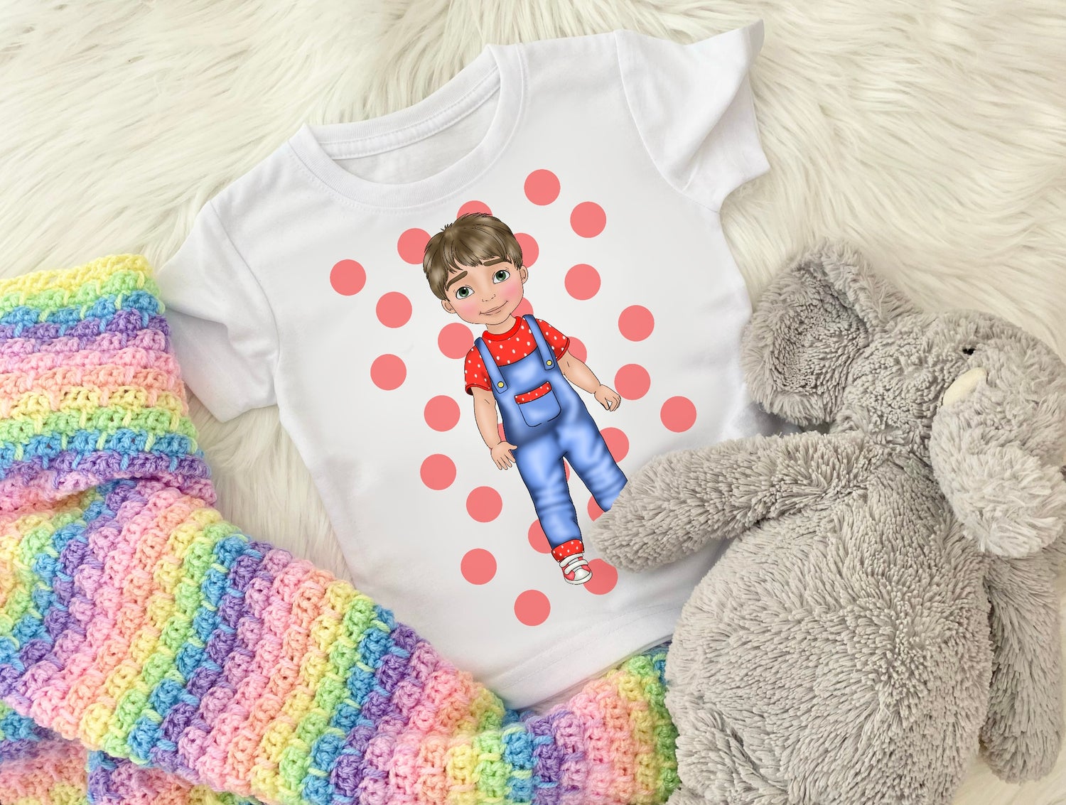 Red Spotty Toddler Boy Character - Payhip