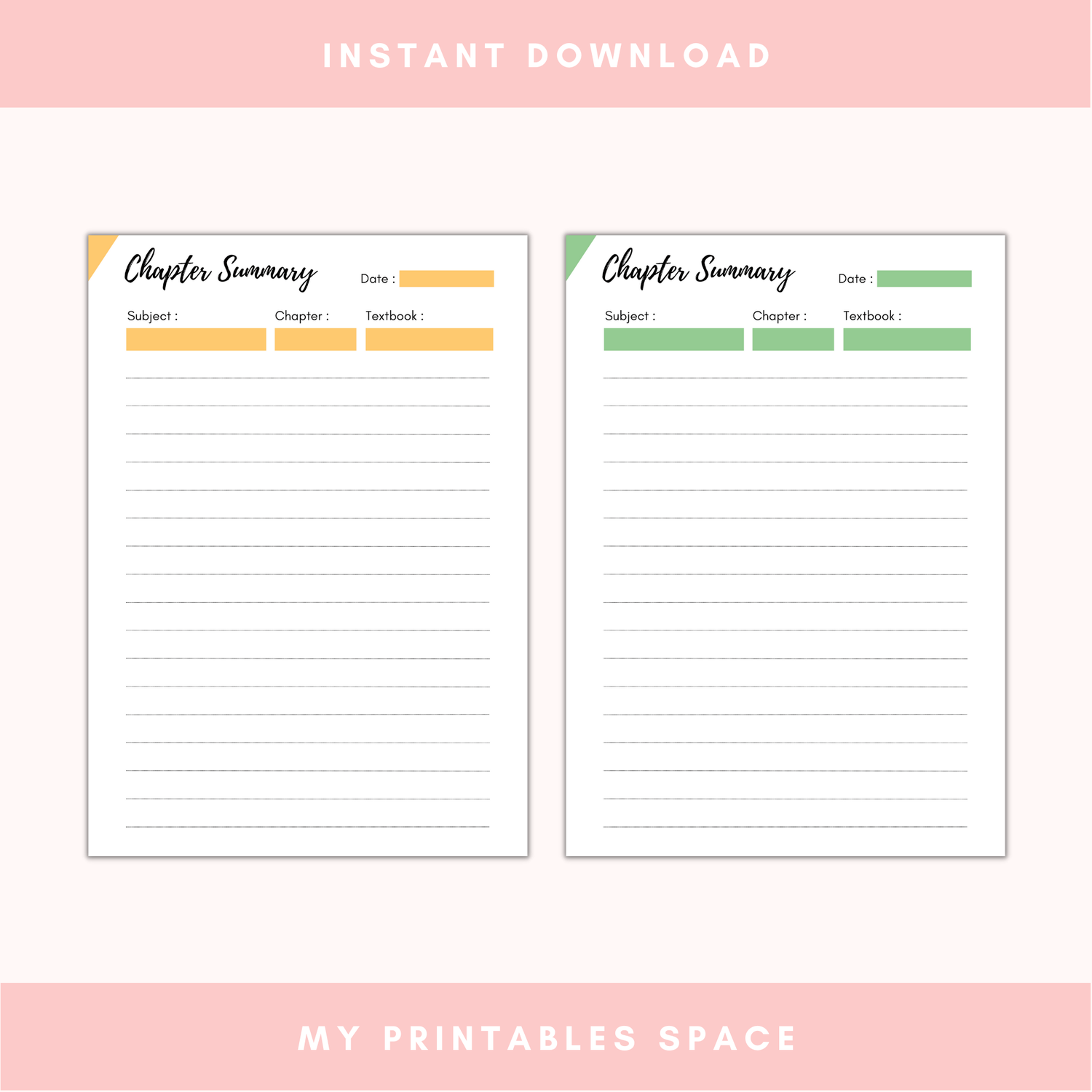 Student Chapter Summary Printable | Textbook Summary Sheet | For ...