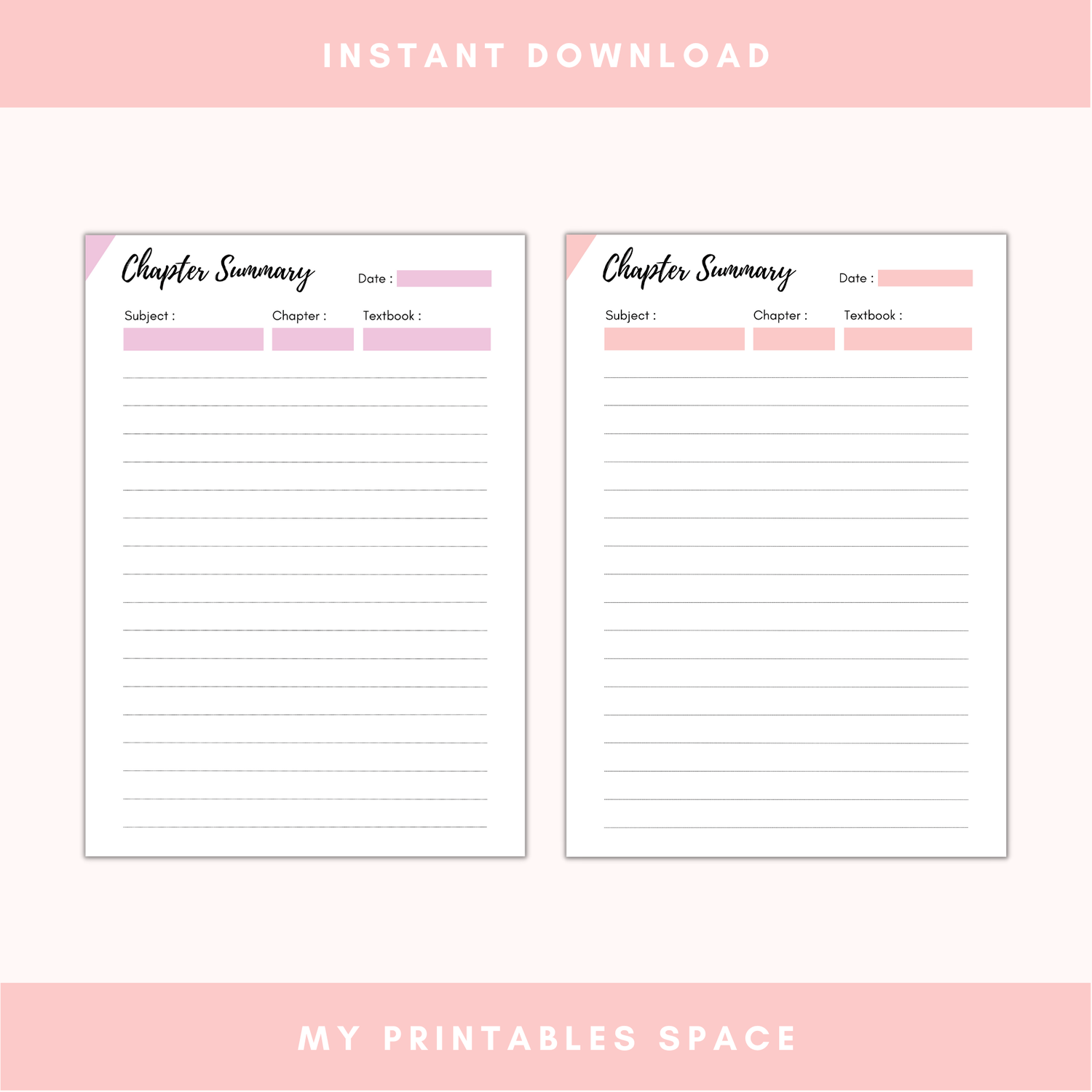 Student Chapter Summary Printable | Textbook Summary Sheet | For ...